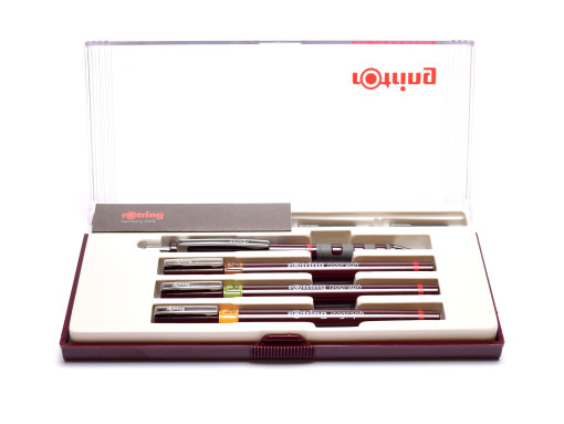NOS Vintage Rotring Isograph Junior Set 3 Technical Pens 0.20mm, 0.30mm ...