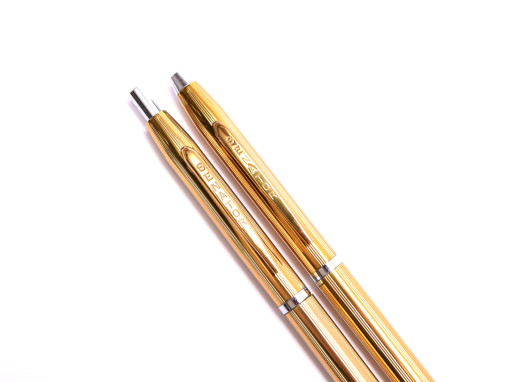 Vintage Senator Gold Plated Push Button Mechanism Ballpoint Pen & 1 ...