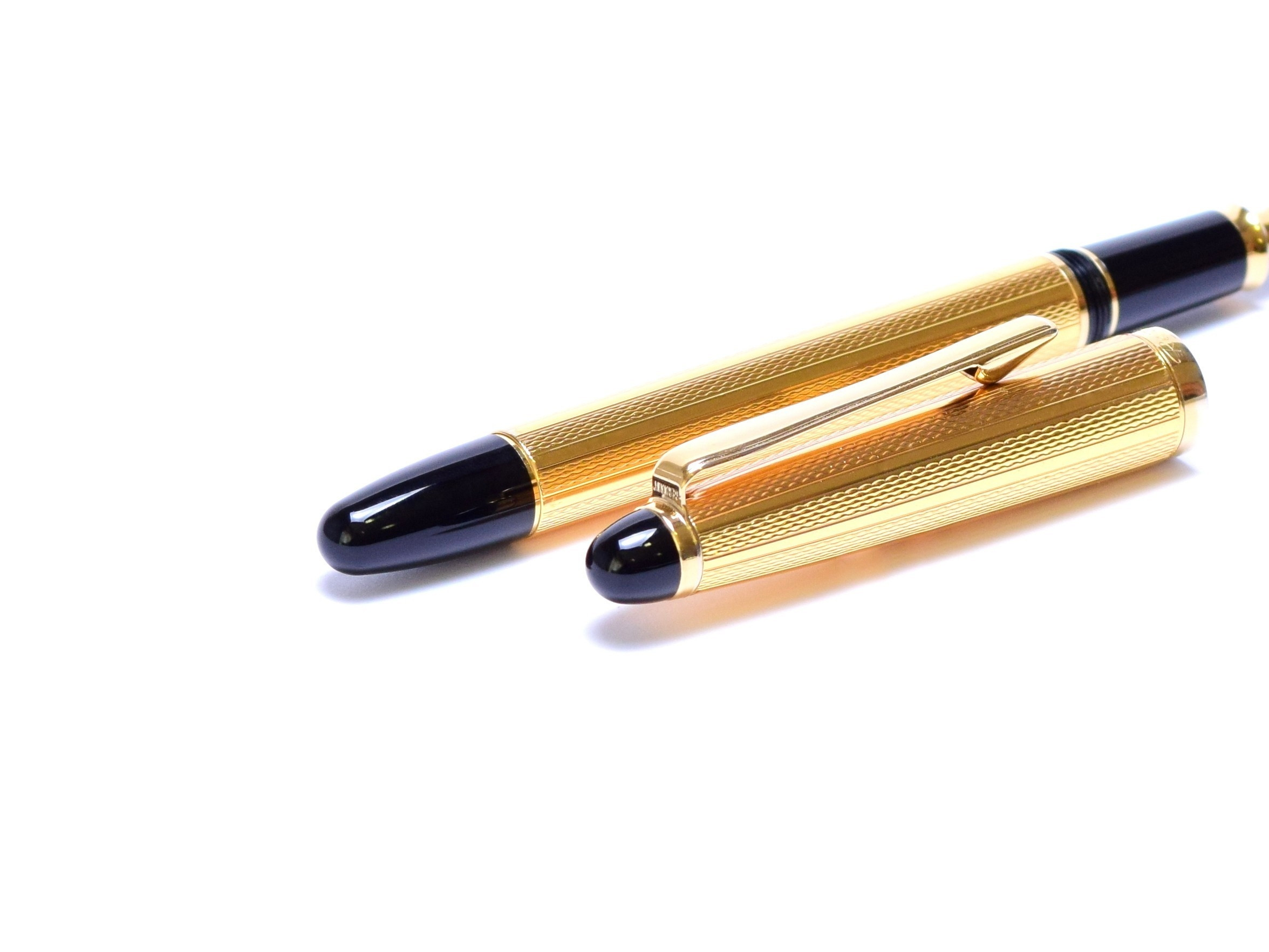 Rare 1980s Modern Reform Gold Plated Barelycorn Guilloce Two Tone Nib ...