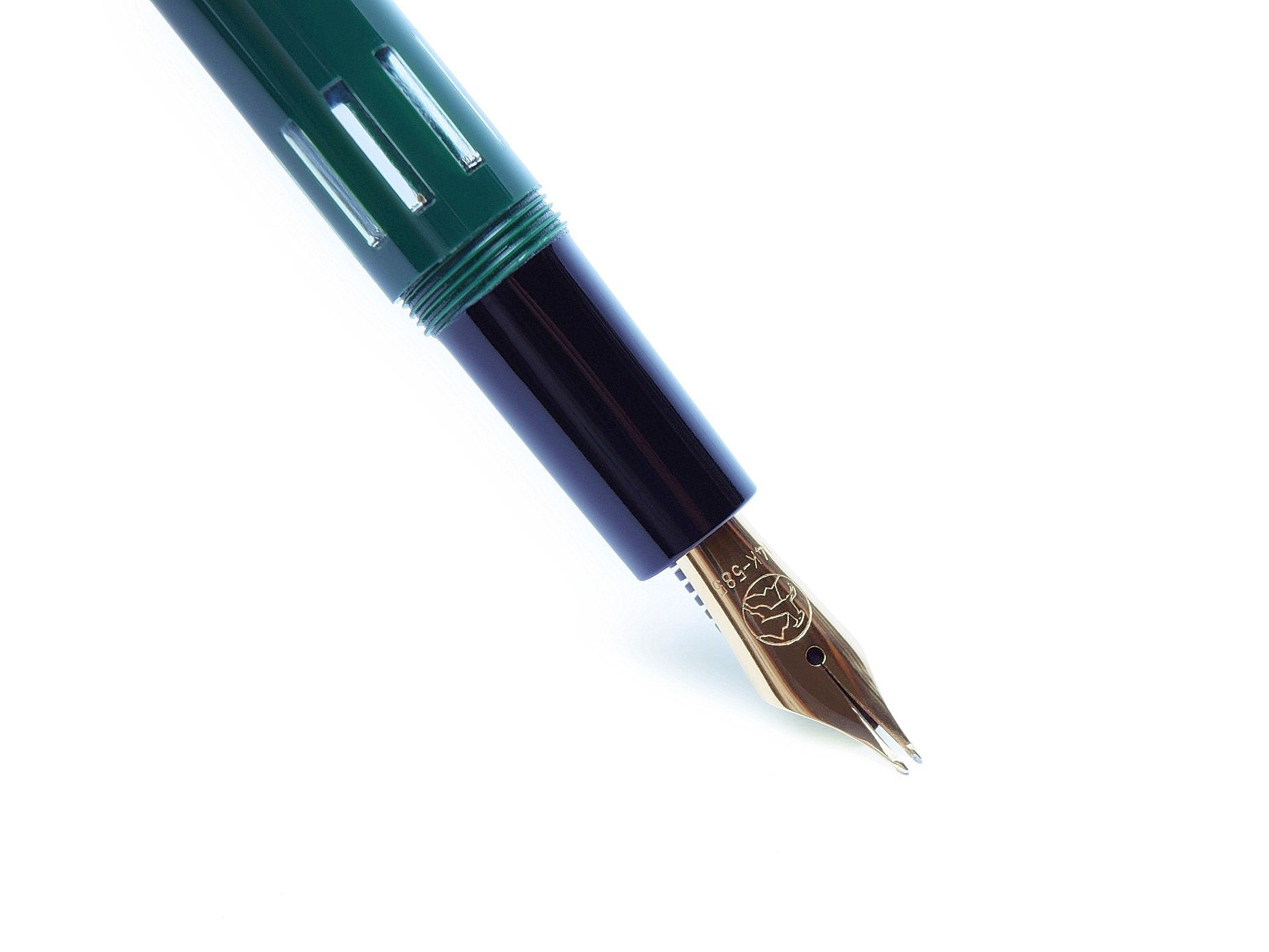 Rare 1960s Reform 4328 Round Green & Black 14K Gold Fully Flexible F to ...