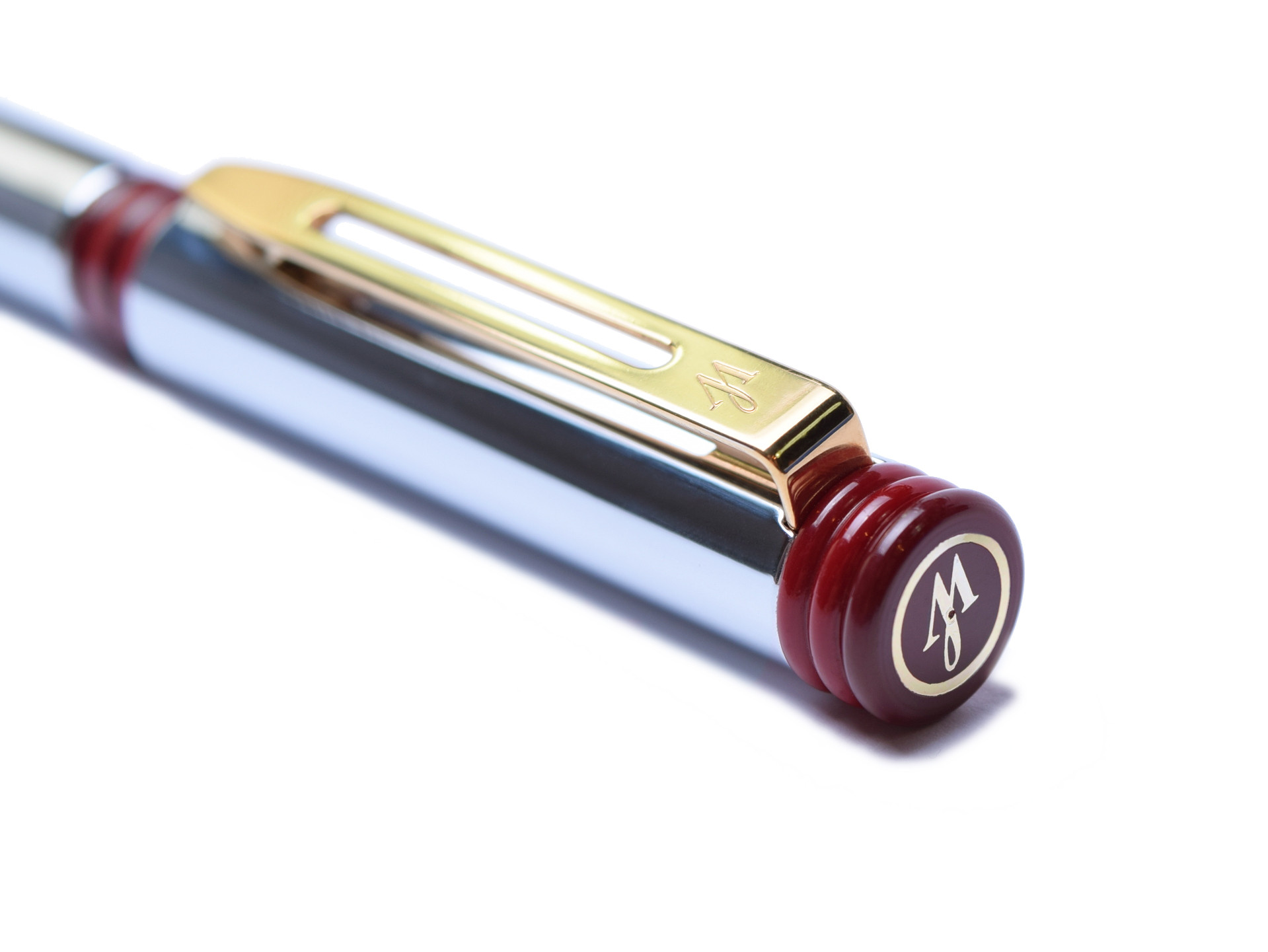 1993 Vintage Oversize Waterman Forum Stainless Steel Chromed & Red ...