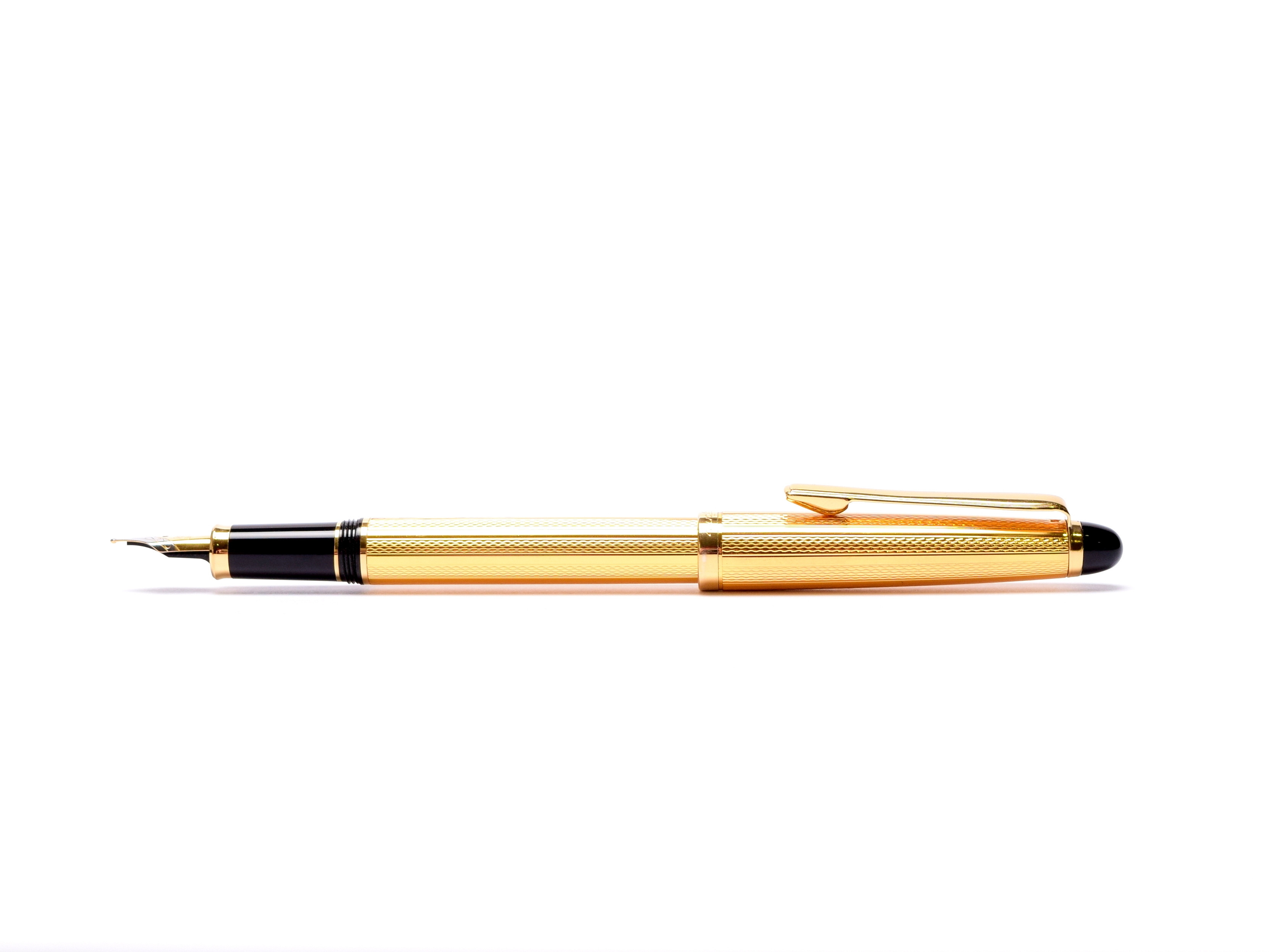 Rare 1980s Modern Reform Gold Plated Barelycorn Guilloce Two Tone Nib ...