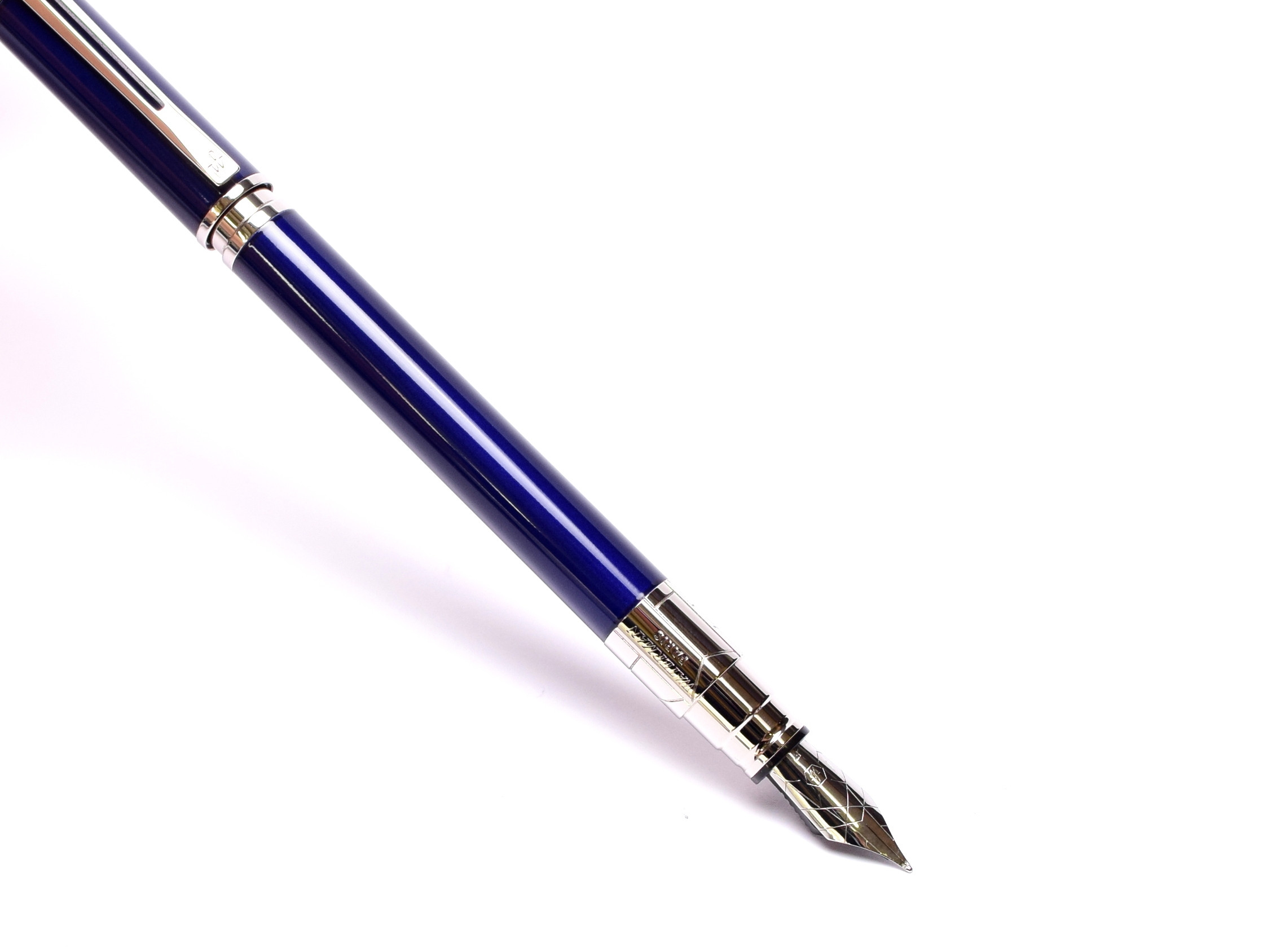 Waterman Perspective Violet Blue Lacquer Chrome F Fine Steel Nib ...