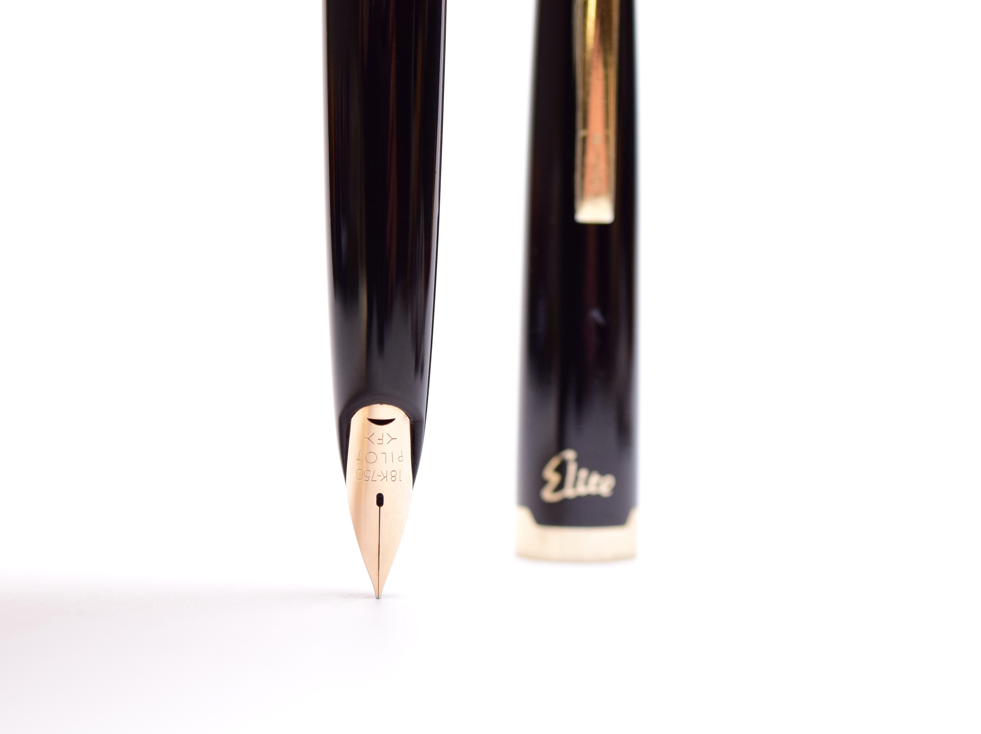 Pilot Elite S Compact Cartridge/ Converter 18K 750 Gold F Fine Nib ...