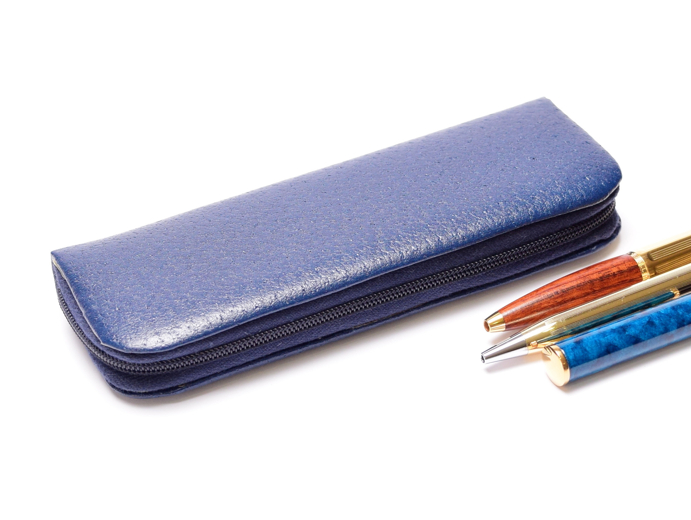 Vintage High Quality MEGA Leatherette Navy Blue Pouch for 3 Fountain ...