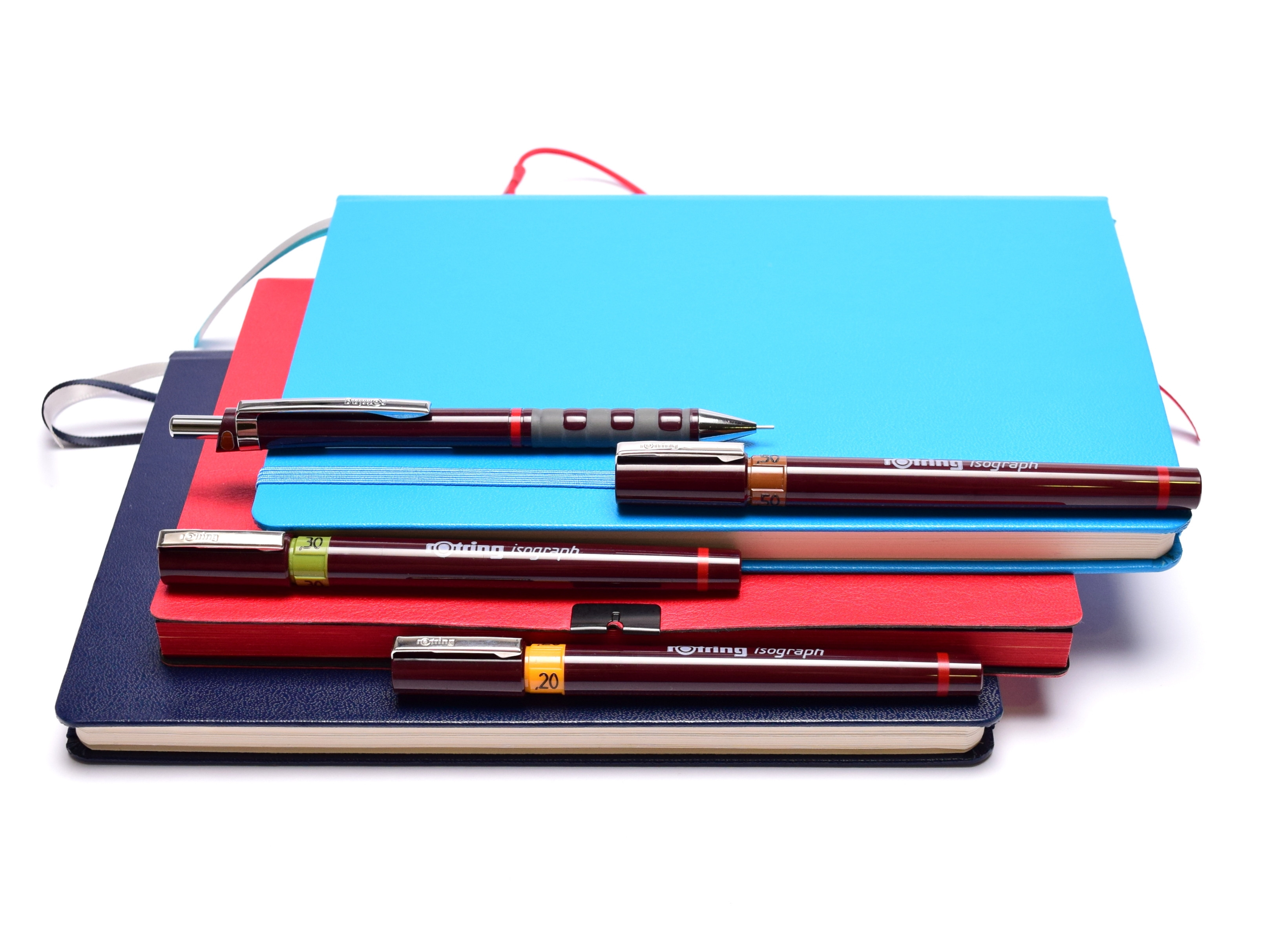 NOS Vintage Rotring Isograph Junior Set 3 Technical Pens 0.20mm, 0.30mm ...