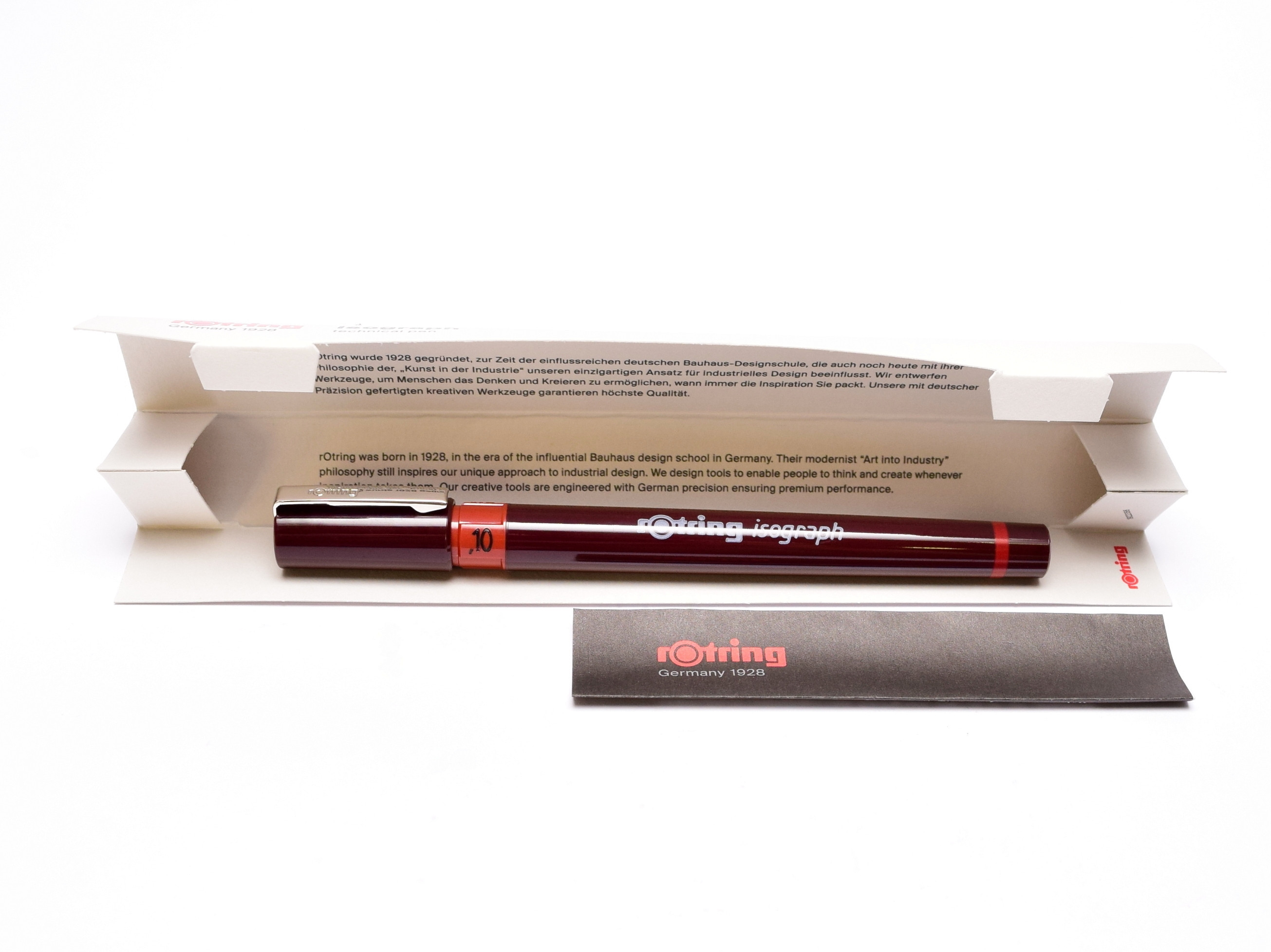 Vintage Rotring Isograph Stainless Steel 0.1mm/ 0,5mm Tip Technical Pen ...