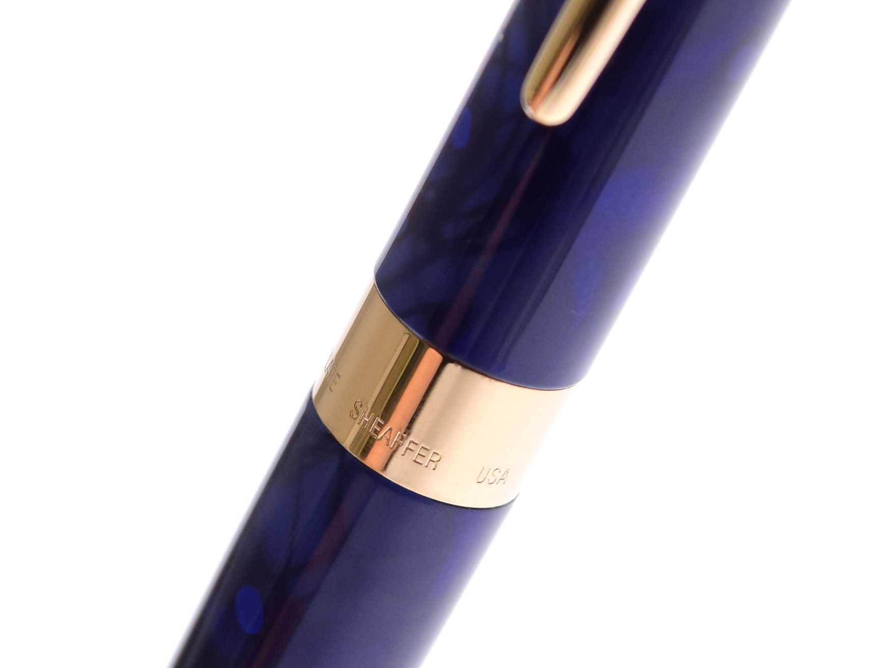 Sheaffer Crest Nova Marbled Lacquer Ultramarine Blue W/ 23K Gold Plated ...