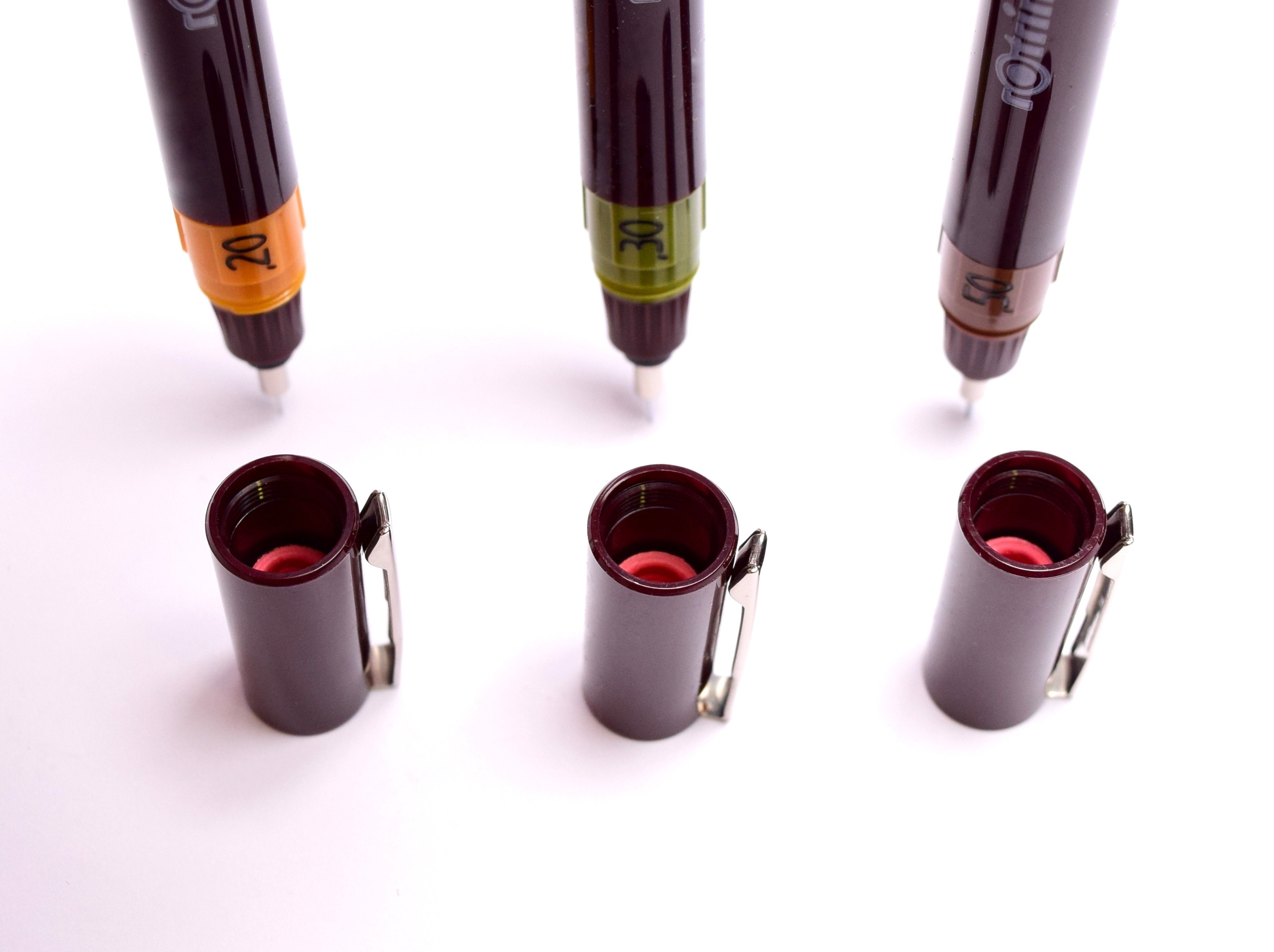 NOS Vintage Rotring Isograph Junior Set 3 Technical Pens 0.20mm, 0.30mm ...