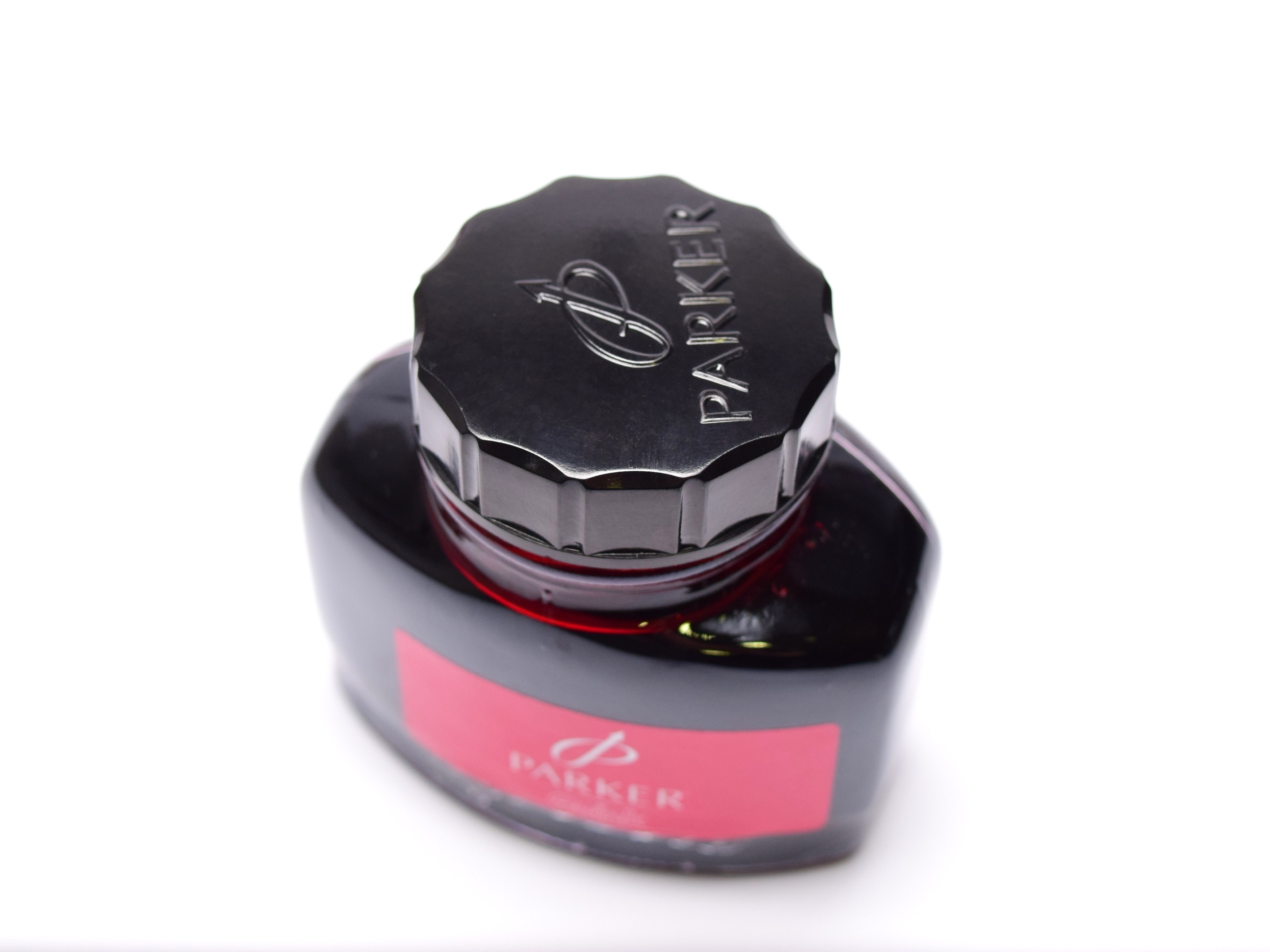 NOS Vintage Rare 1999 PARKER QUINK RED Rouge Fountain Pen Glass Bottled ...