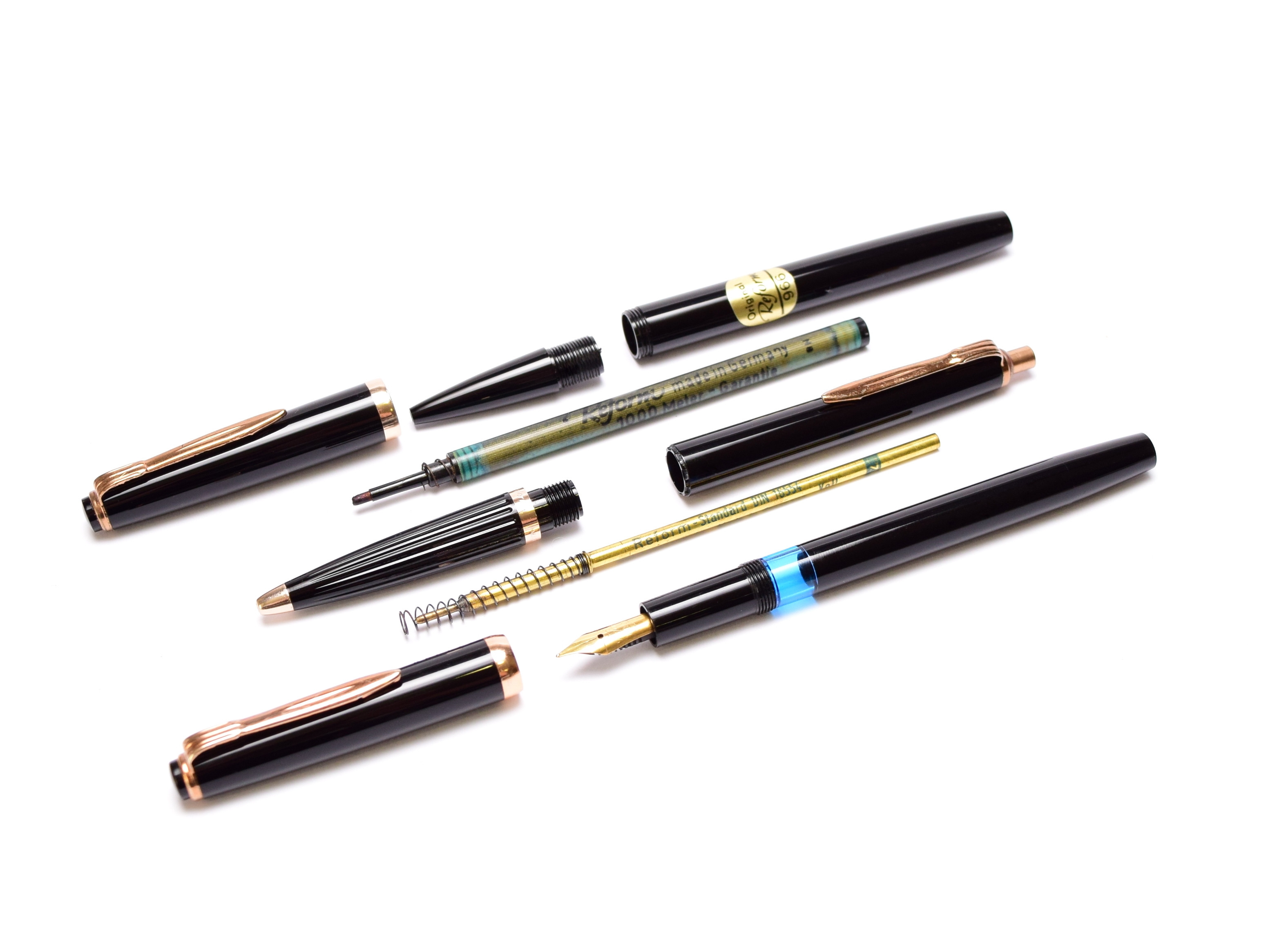 Reform No.1745 No.620 & No.966 F Fine Nib Fountain Ballpoint & Marker ...