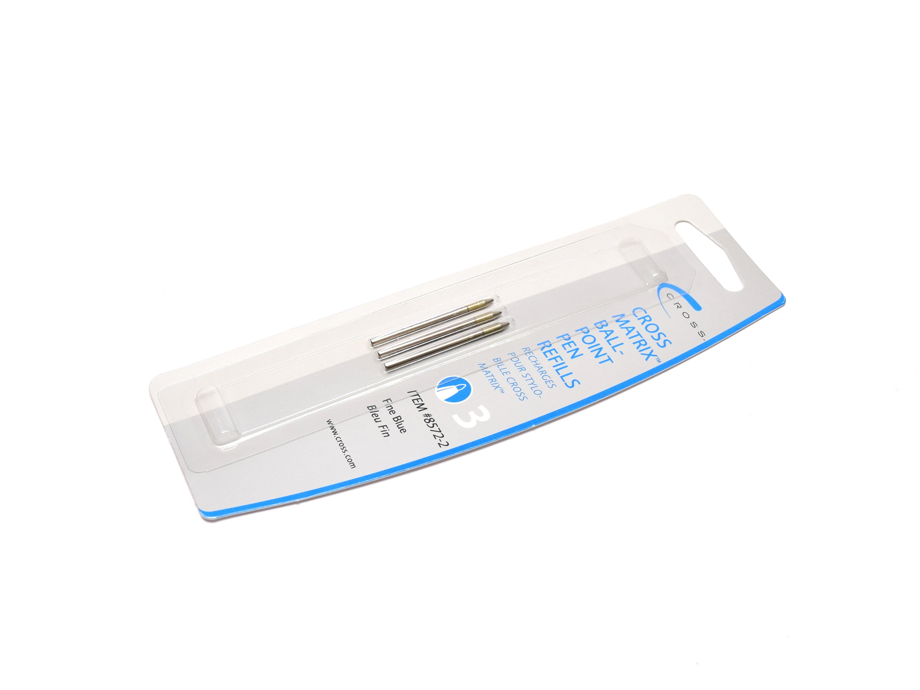 New Authentic CROSS Matrix Metal Slim Short 8572-2 Standard F Fine Blue ...