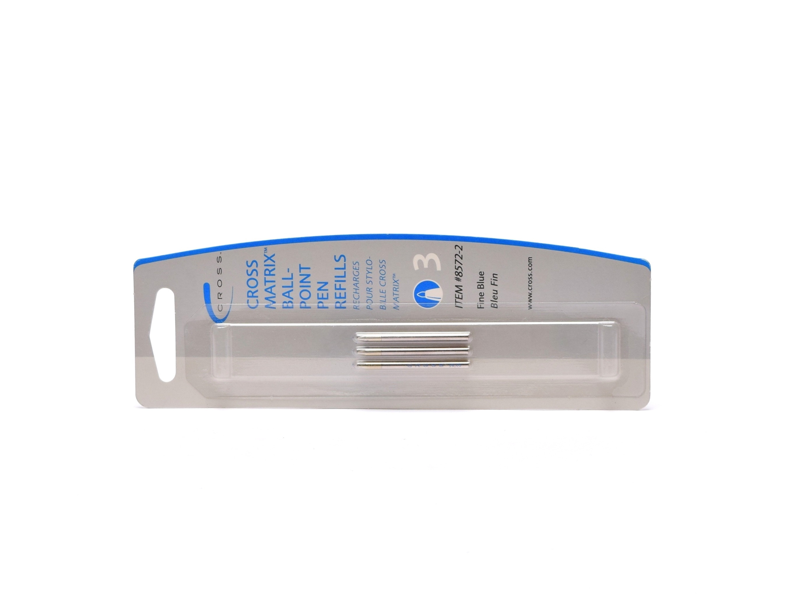 New Authentic CROSS Matrix Metal Slim Short 8572-2 Standard F Fine Blue ...