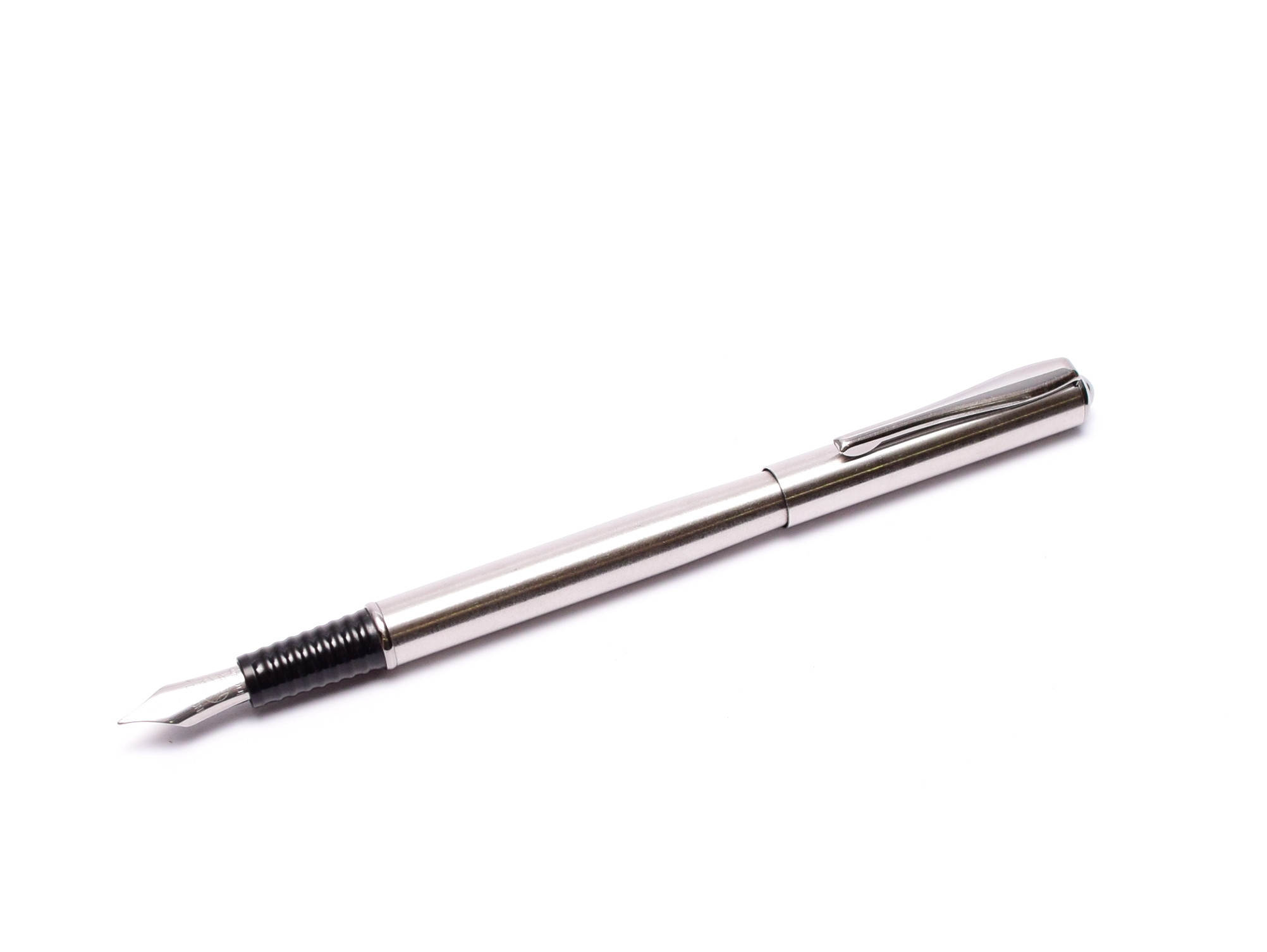 Rare Vintage Spanish INOXCROM F Fine Nib Polished Stainless Steel ...