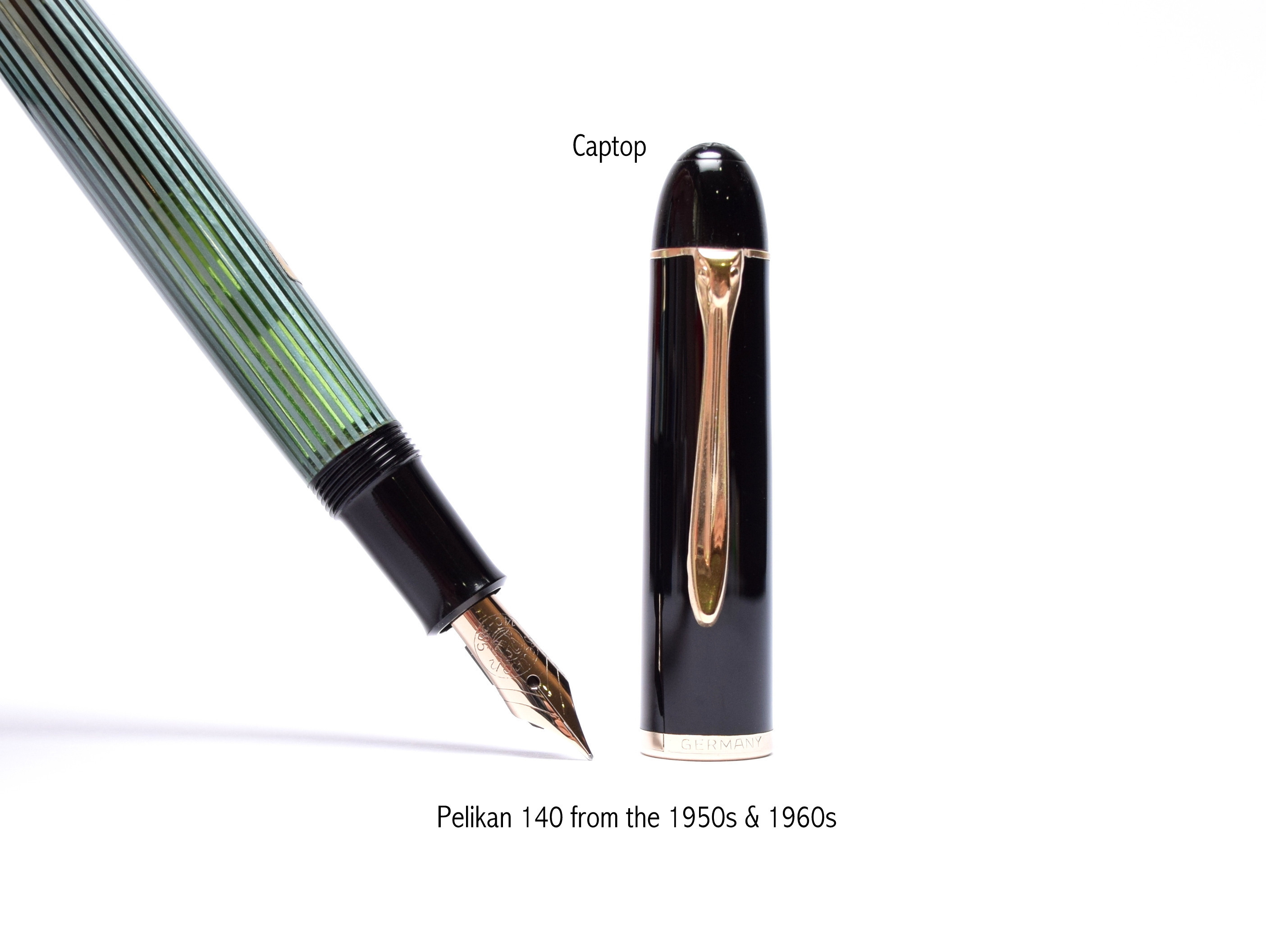 Vintage 1950s and 1960s Pelikan 120 and 140 Fountain Pen Cap's Clip ...