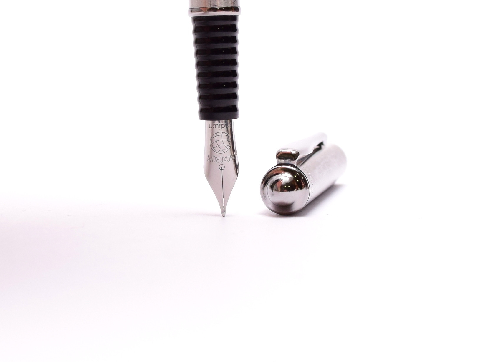 Rare Vintage Spanish INOXCROM F Fine Nib Polished Stainless Steel ...