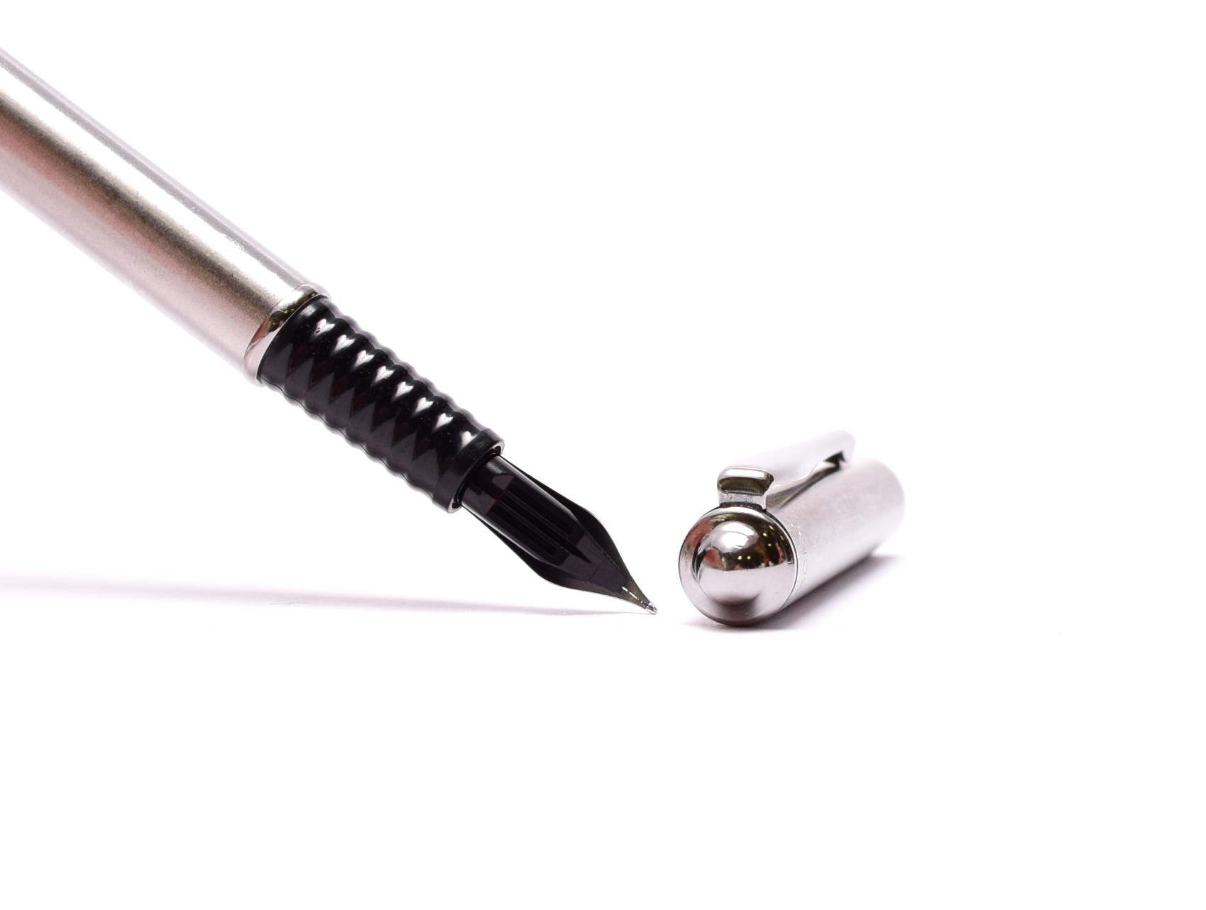 Rare Vintage Spanish INOXCROM F Fine Nib Polished Stainless Steel ...