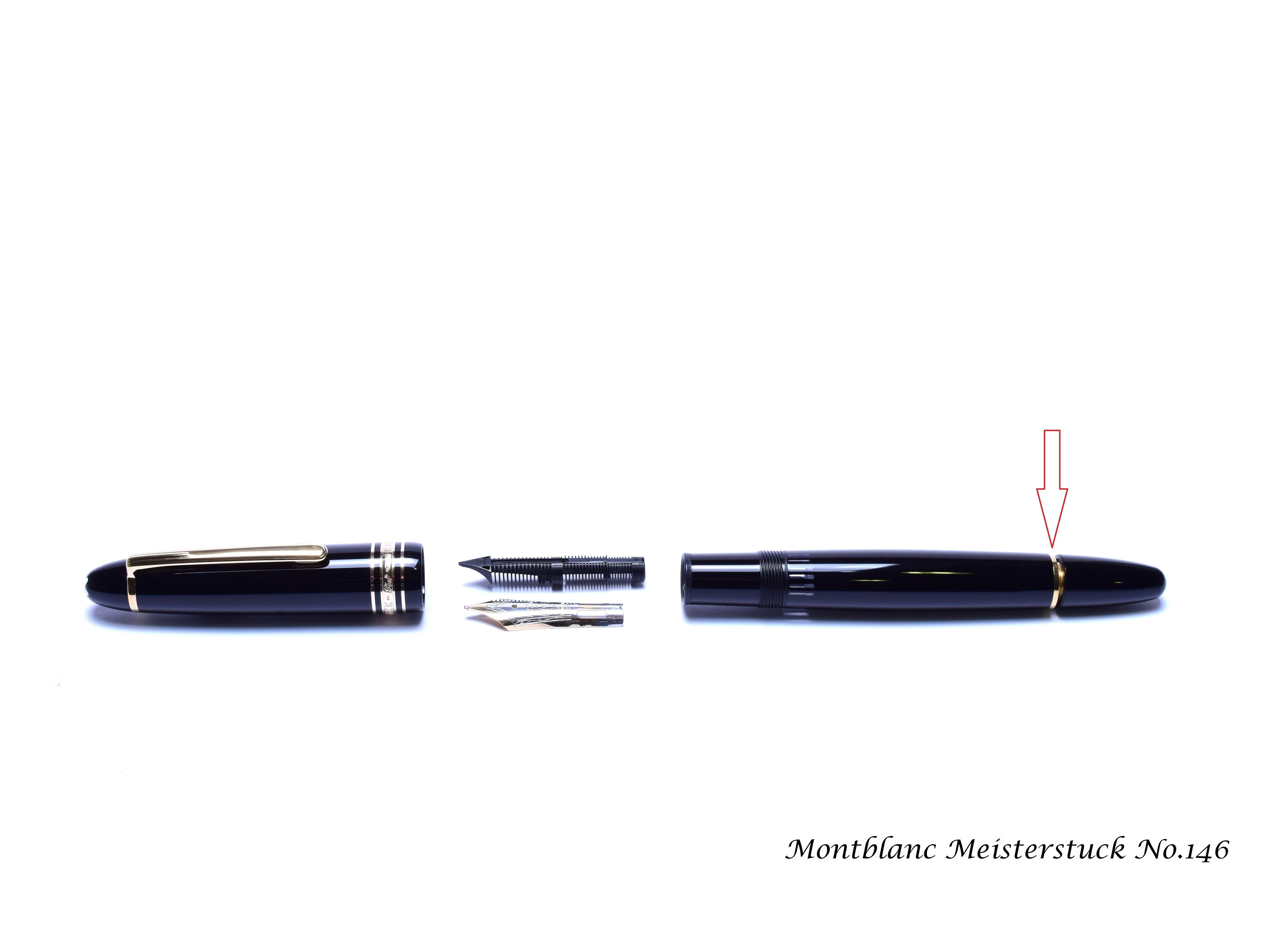 Montblanc Meisterstuck Le Grand 146 Platinum Coated Fountain Pen Piston ...