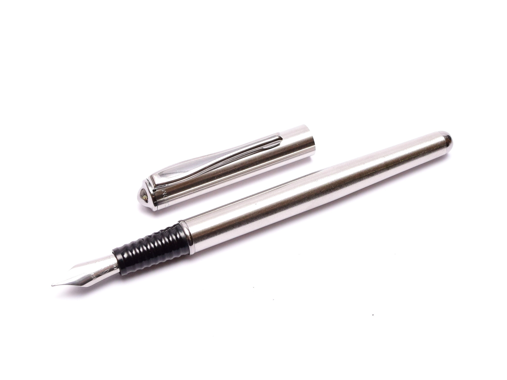 Rare Vintage Spanish INOXCROM F Fine Nib Polished Stainless Steel ...