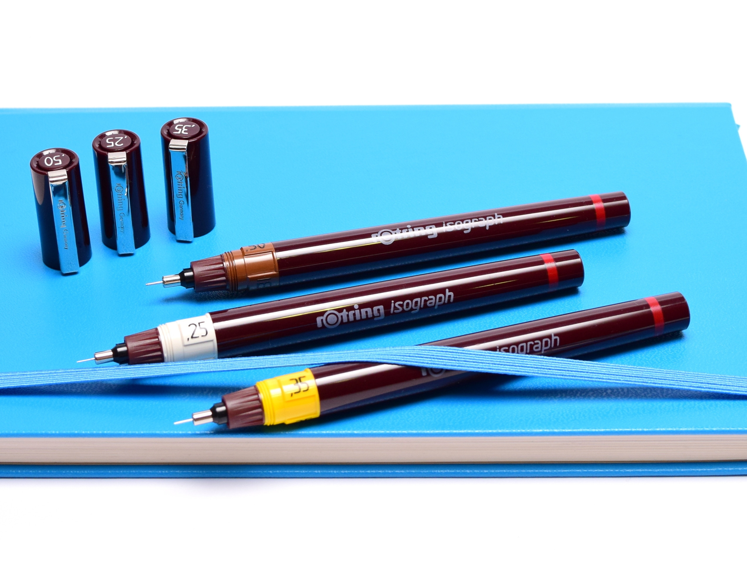 NOS Vintage Rotring Isograph Junior College 3 Technical Pens 0.25mm, 0 ...