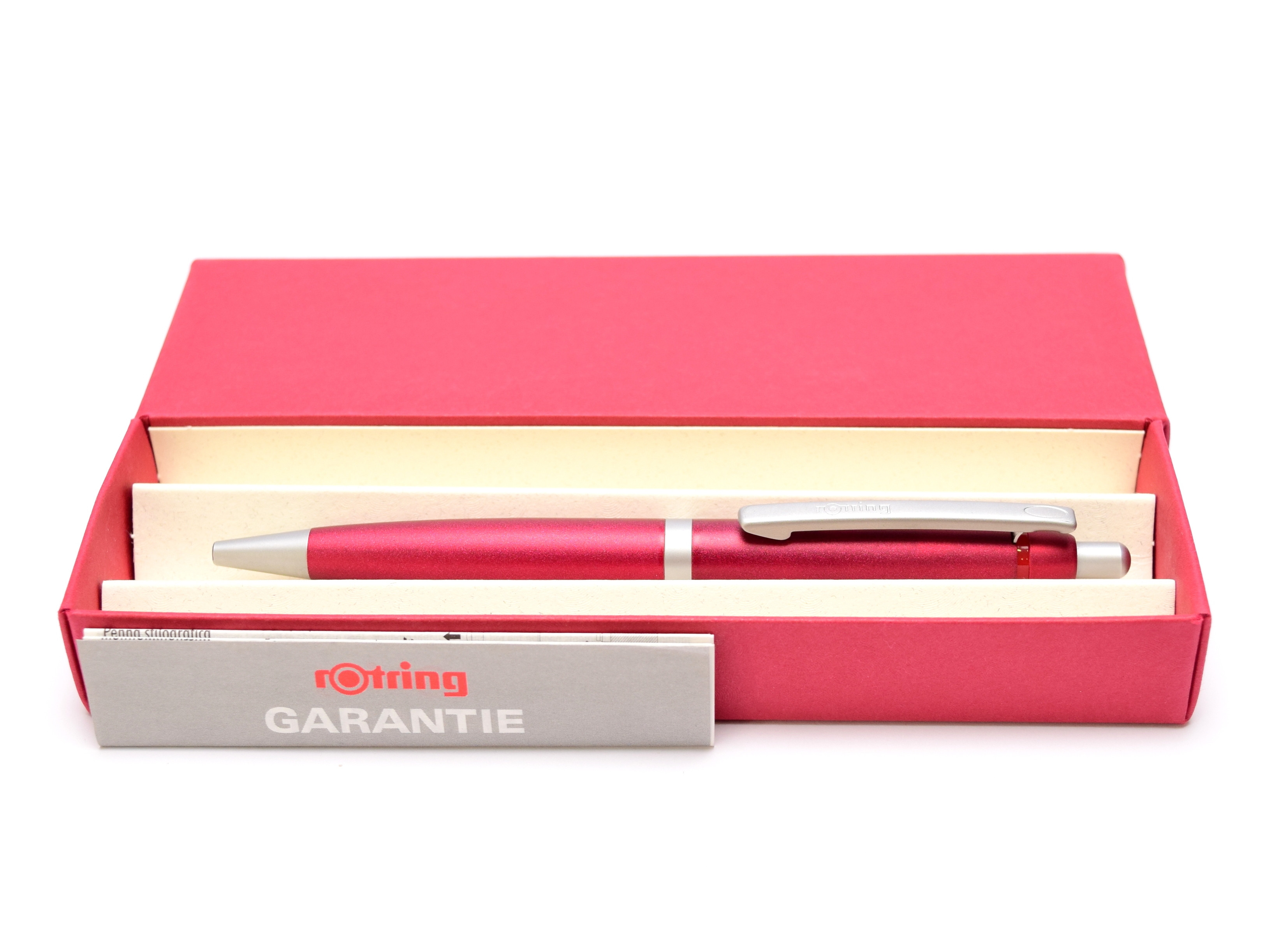 NOS New Rotring Freeway Red Rubin Metal Push Button Matte Satin Finish ...