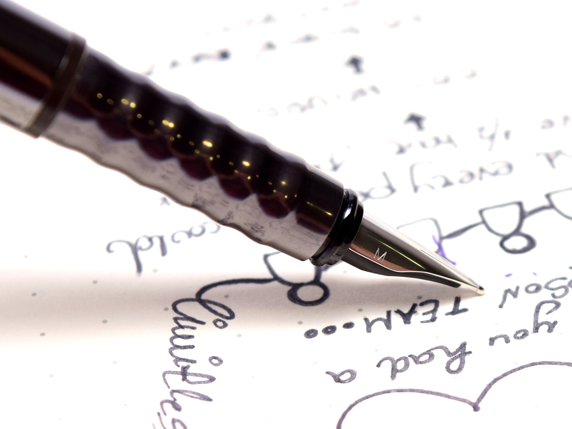 2000 Rotring (400) Esprit Anthracite Gunmetal Dark Grey Anodized M Nib ...