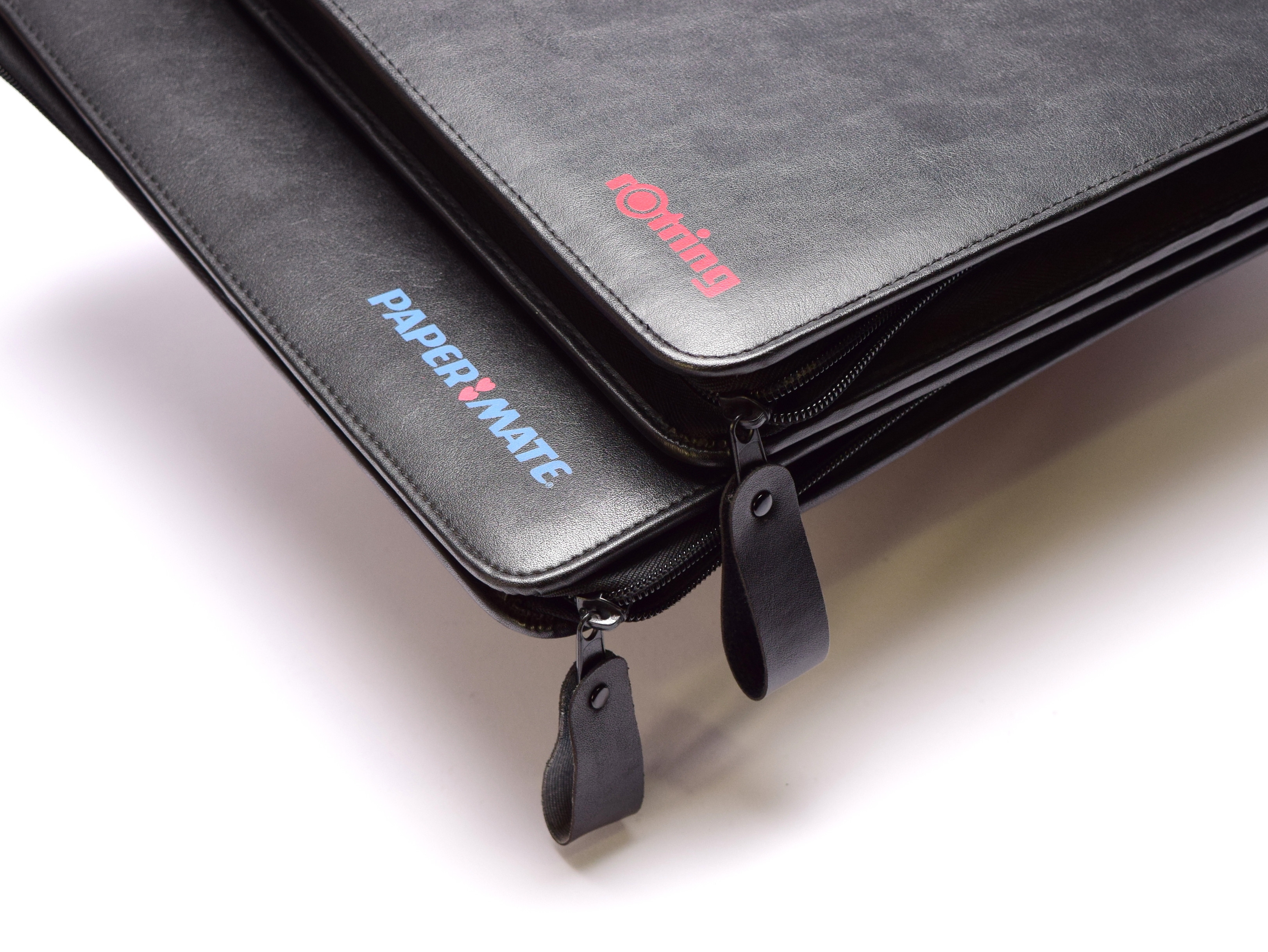 Rare Rotring 48 Slots High Quality Black PU Leather Zipper Pouch ...