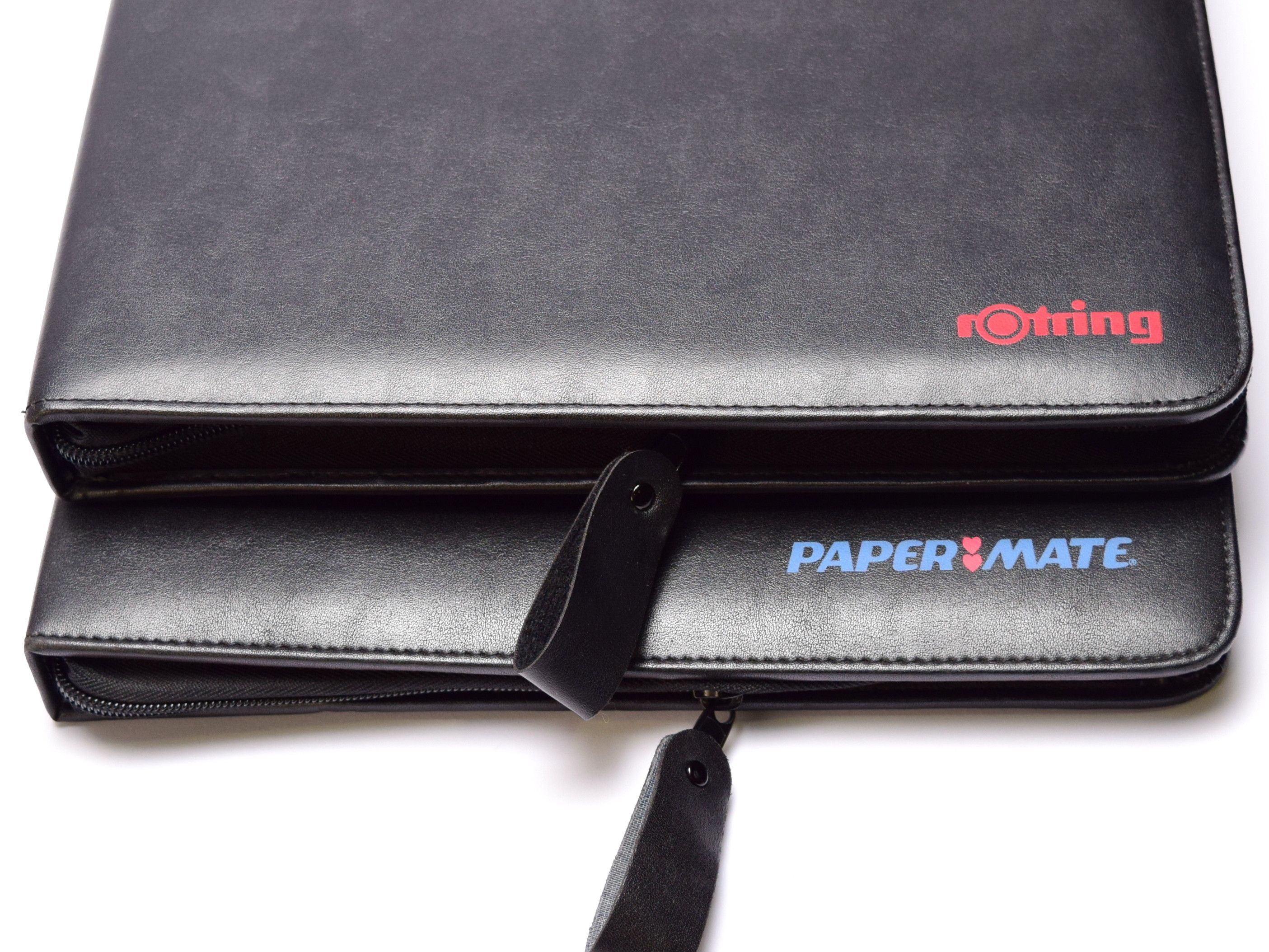 Rare Rotring 48 Slots High Quality Black PU Leather Zipper Pouch ...