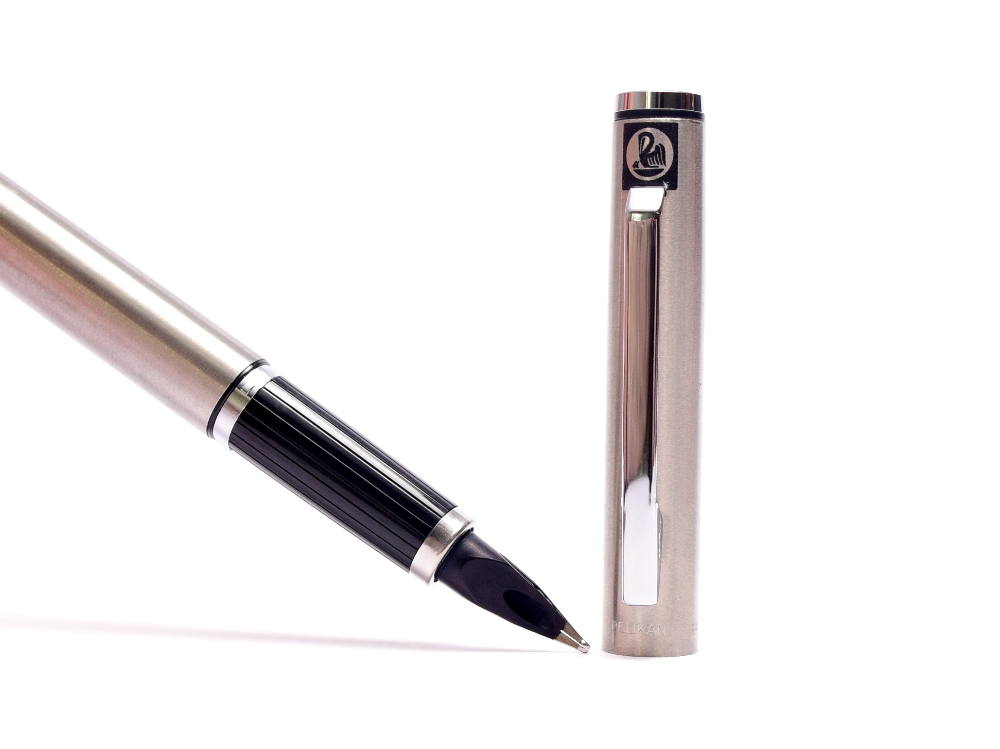 Vintage Pelikan Signum 520 Matte Stainless Steel F Fine Nib Cartridge ...