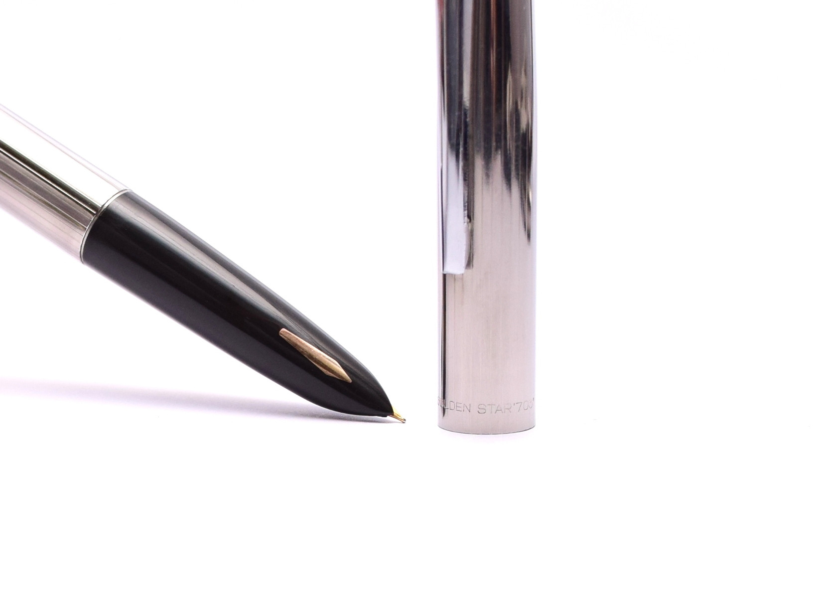 Golden Star 703 Steel F Fine Hooded Nib Aeromatic Press Converter ...