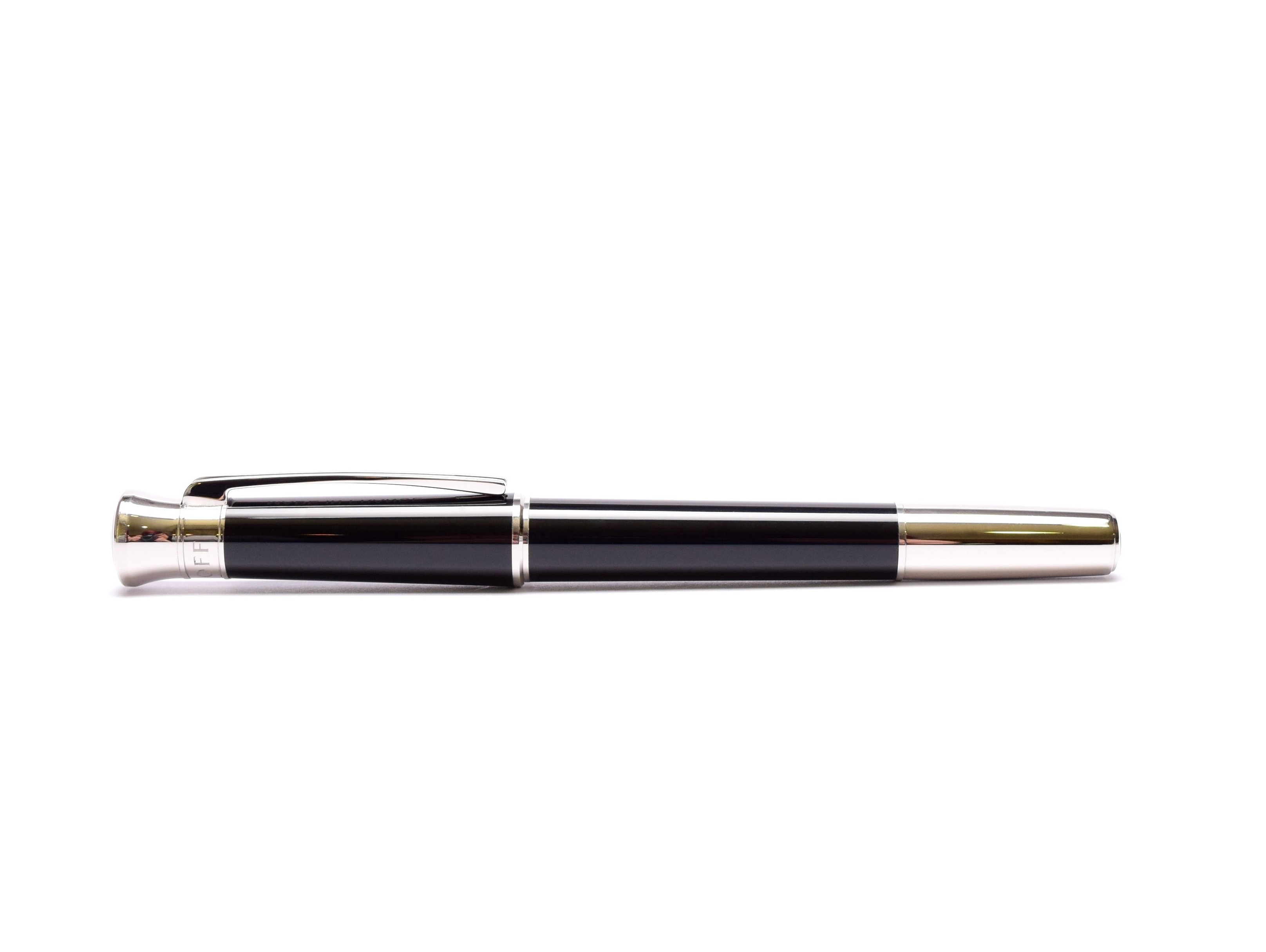 Davidoff Velero Silver & Black Lacquer Oversize Rollerball Pen Made in ...