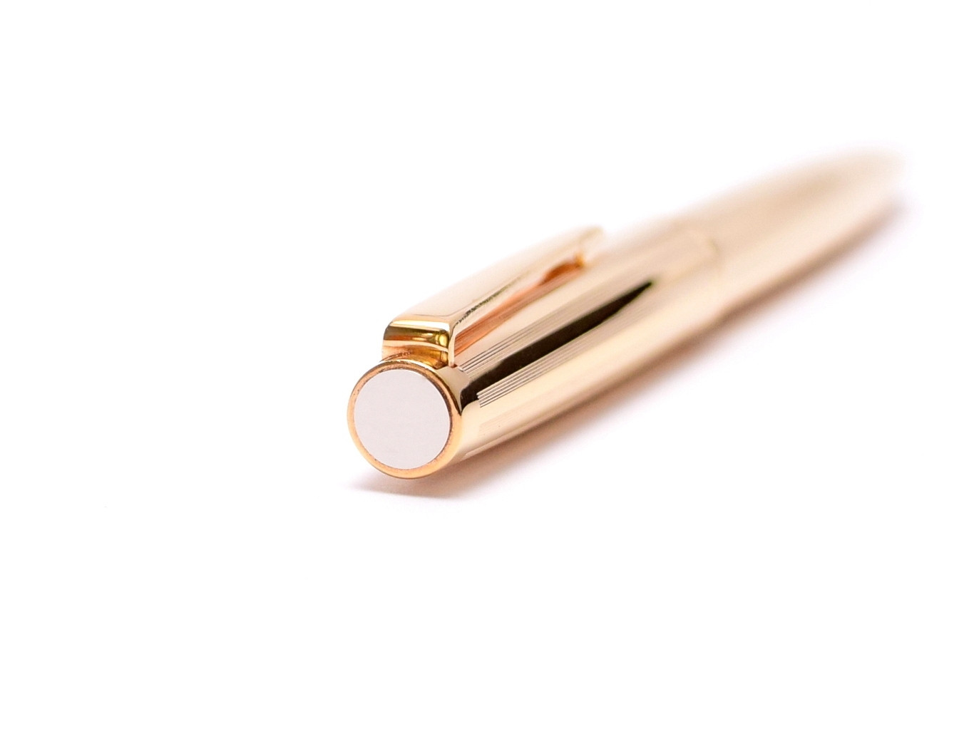 Vintage Montegrappa Oro Guilloche Gold Plated Push Upper Body Mechanism ...