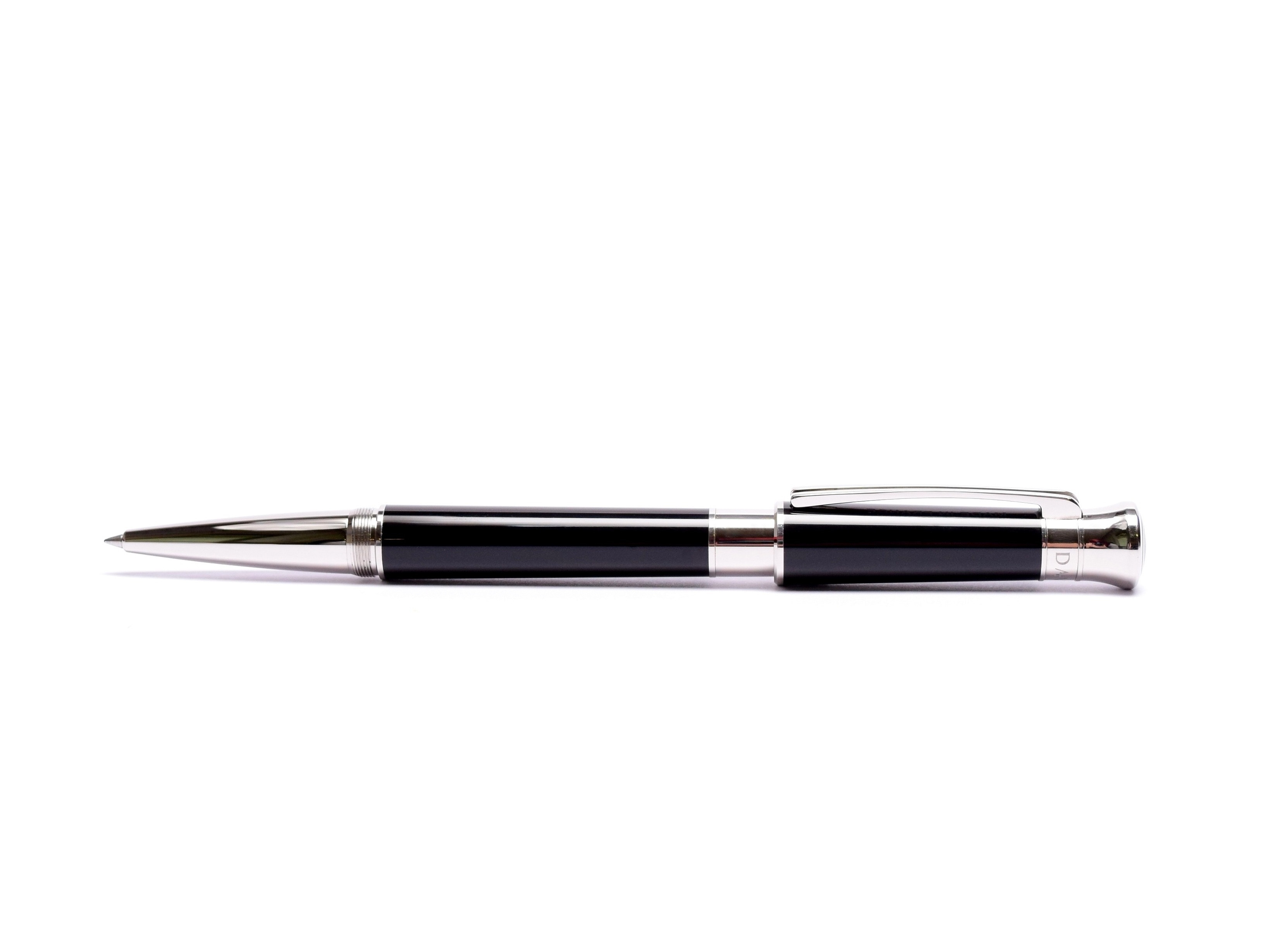 Davidoff Velero Silver & Black Lacquer Oversize Rollerball Pen Made in ...