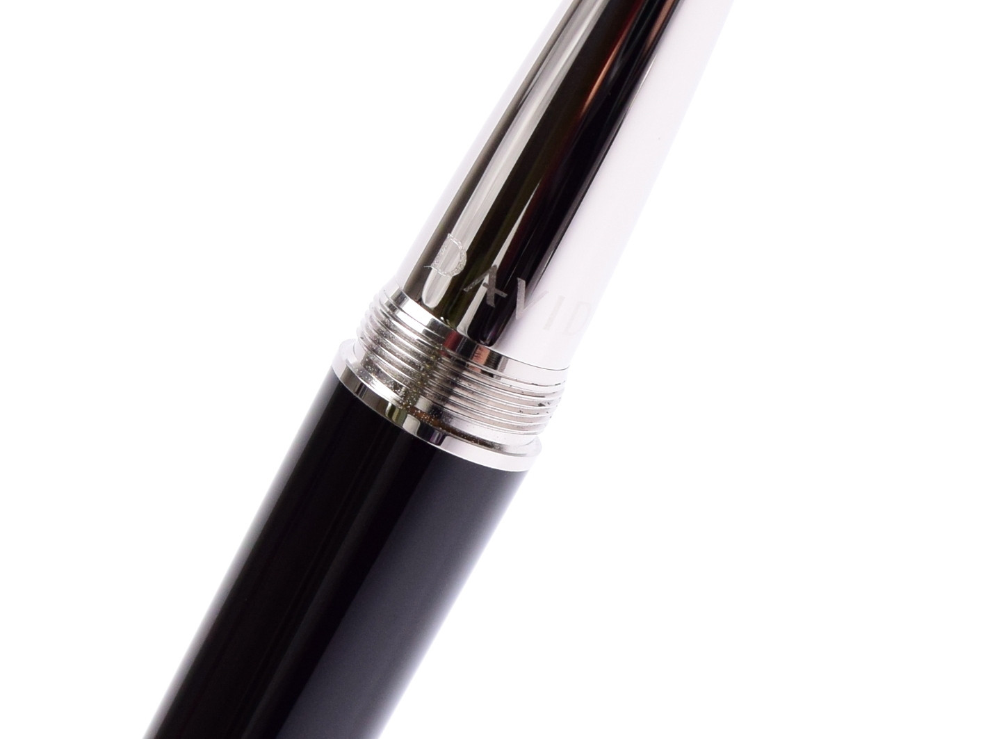 Davidoff Velero Silver & Black Lacquer Oversize Rollerball Pen Made in ...