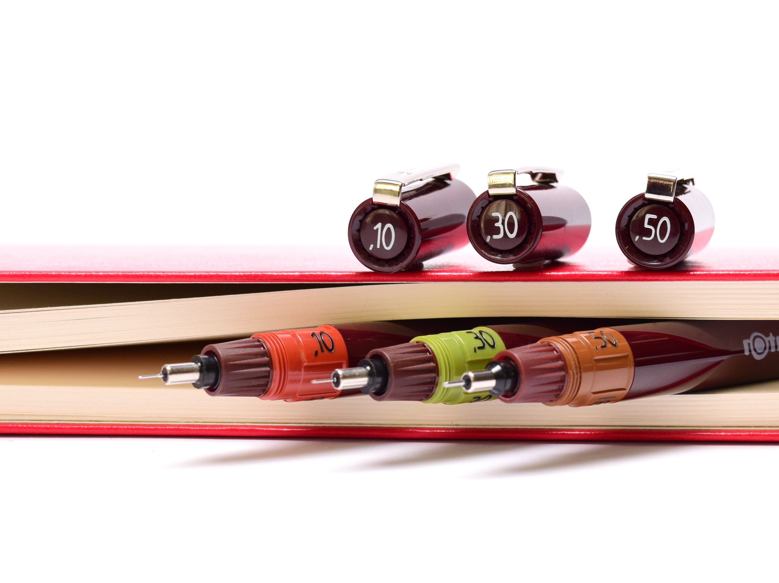 NOS Vintage Rotring Isograph Master Set 3 Technical Pens 0.10mm, 0.30mm ...