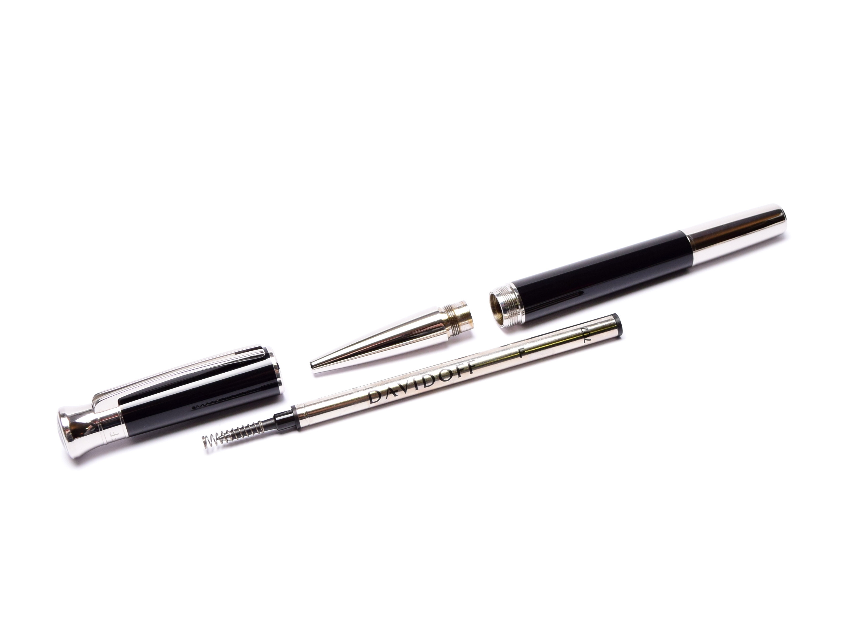 Davidoff Velero Silver & Black Lacquer Oversize Rollerball Pen Made in ...