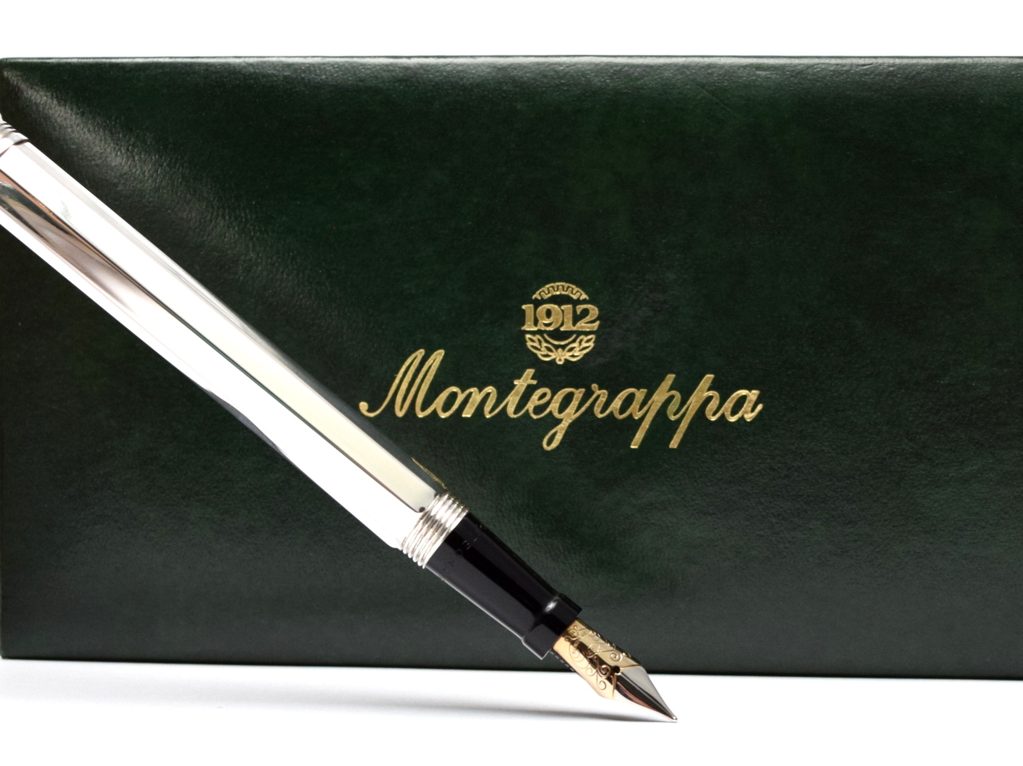 Stunning 1990s Montegrappa Reminiscence Solid 925 Sterling Silver & 14K ...