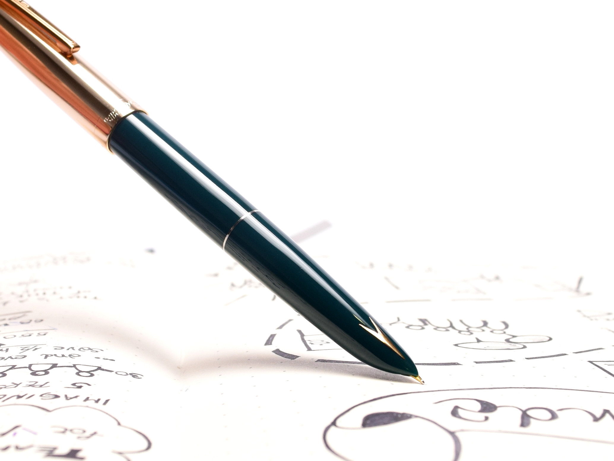 Hero 330 Arrow Aerometric Dark Green F Fine Hooded Nib Fountain ...