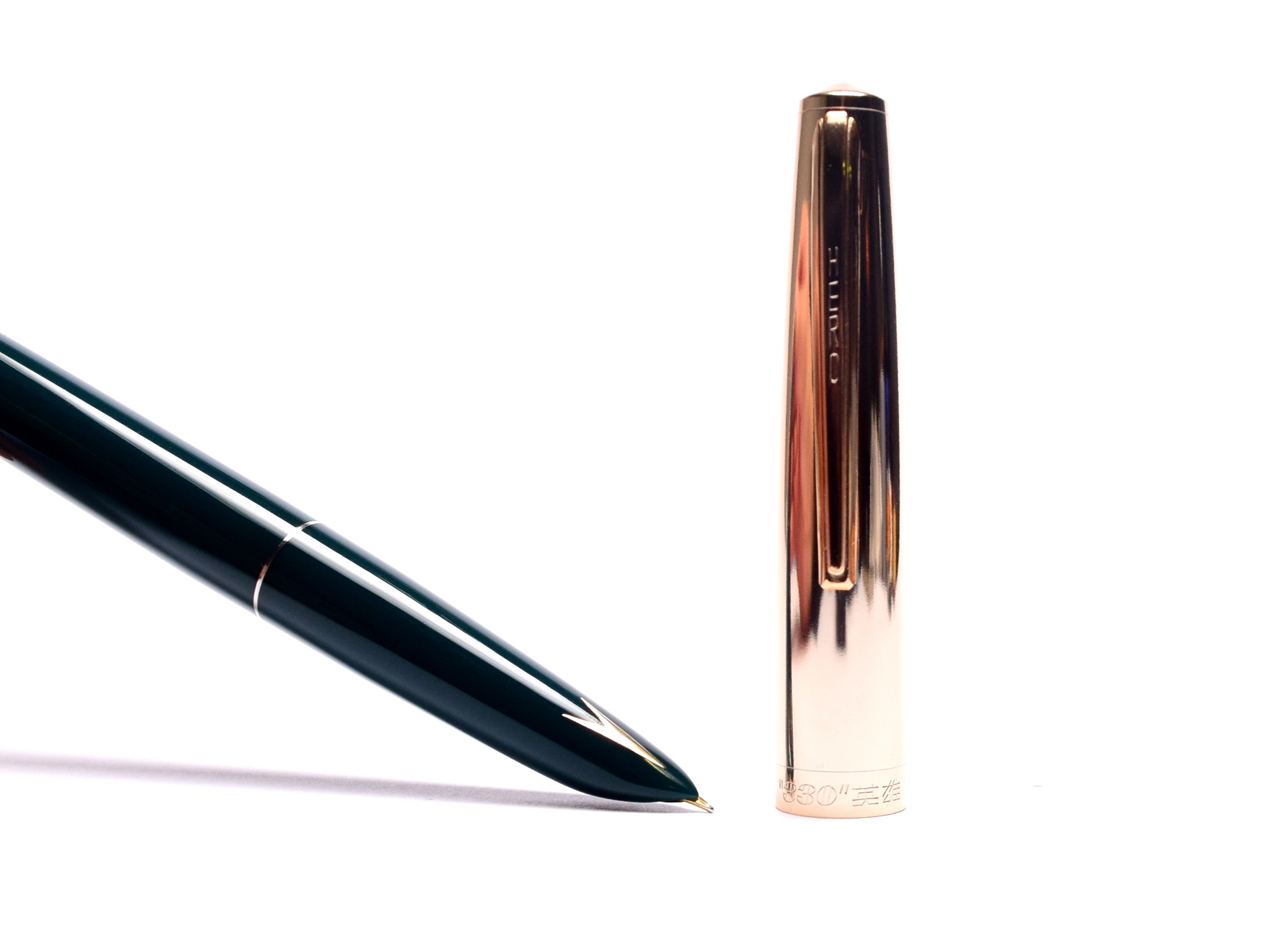 Hero 330 Arrow Aerometric Dark Green F Fine Hooded Nib Fountain ...