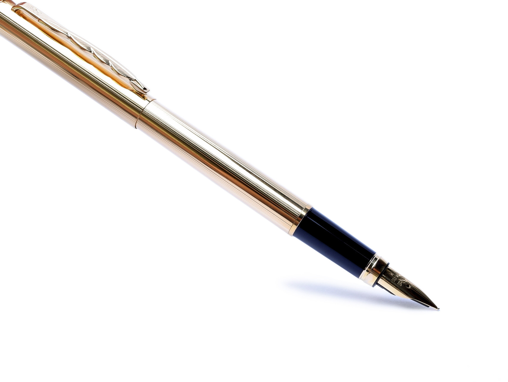 Rare Made in USA 1980s Quill 18k 750 Gold Filled Cartridge Fountain Pen ...