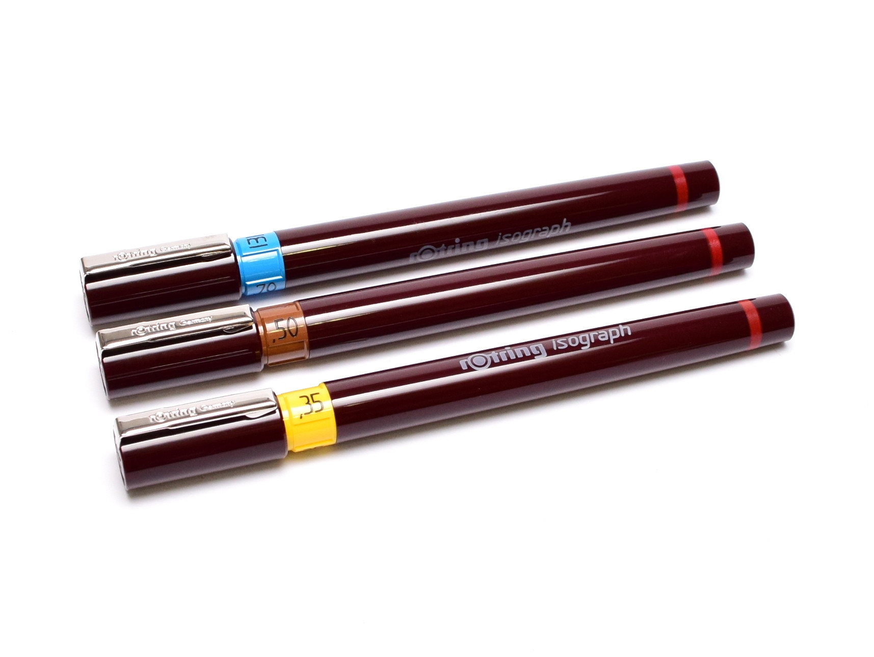 NOS Vintage Rotring Isograph 3 Technical Pens 0.35mm, 0.50mm, 0,70mm ...