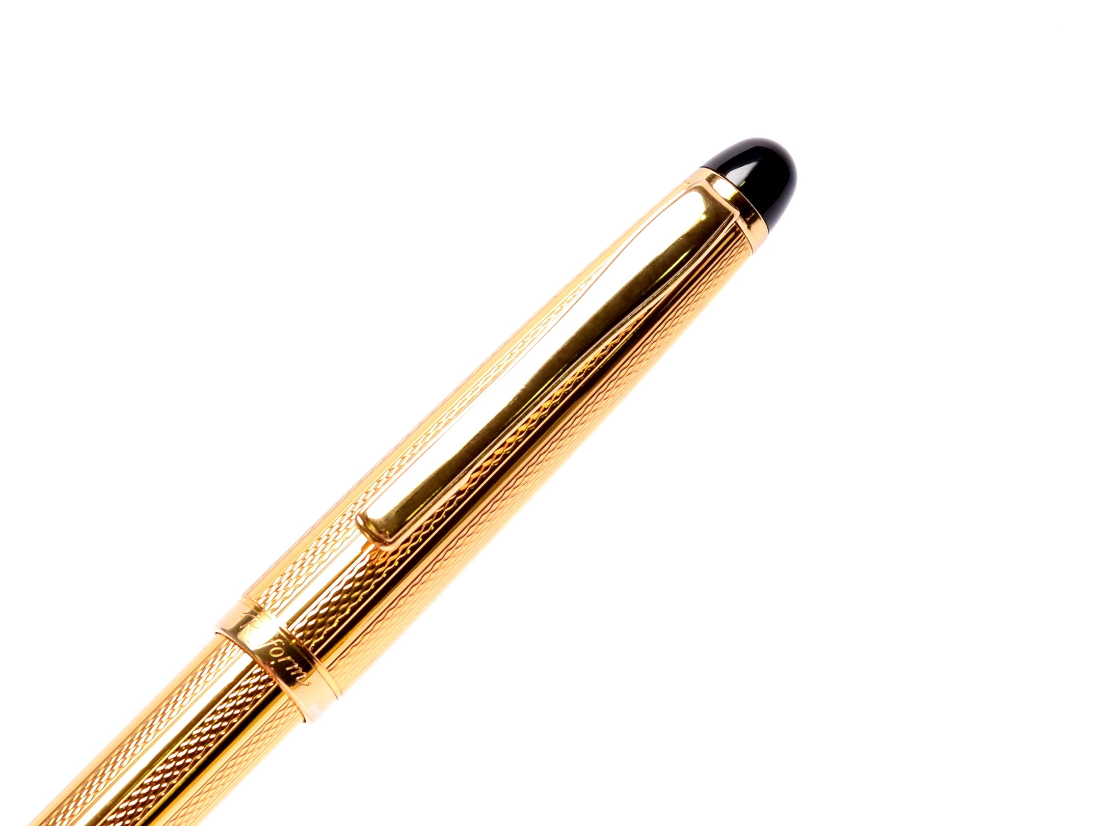 Rare 1980s Modern Reform Gold Plated Barelycorn Guilloce Two Tone Nib ...