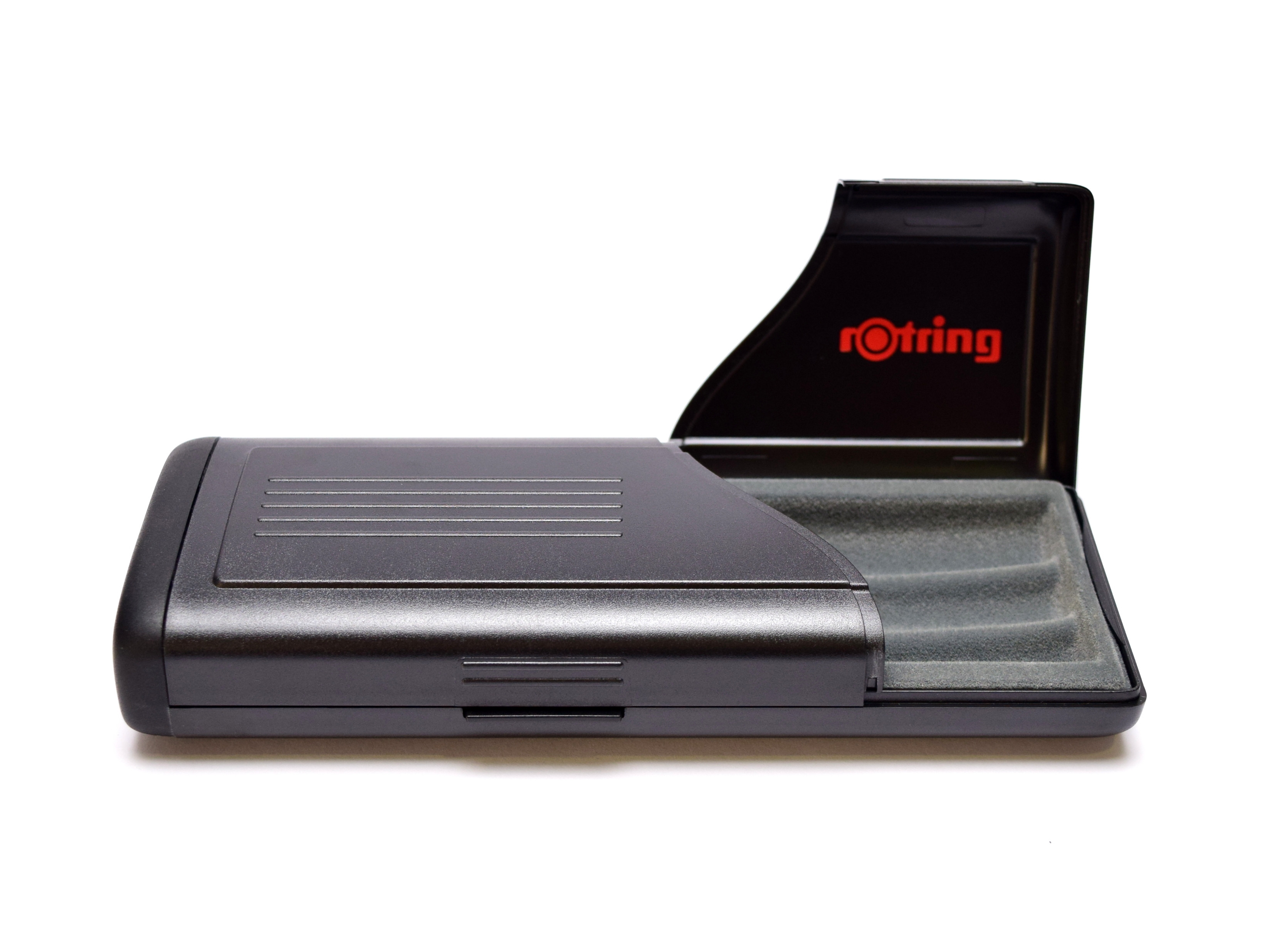 Rare Unique Black Rotring High Quality Two Lids Pen Case Box for 1 2 or ...