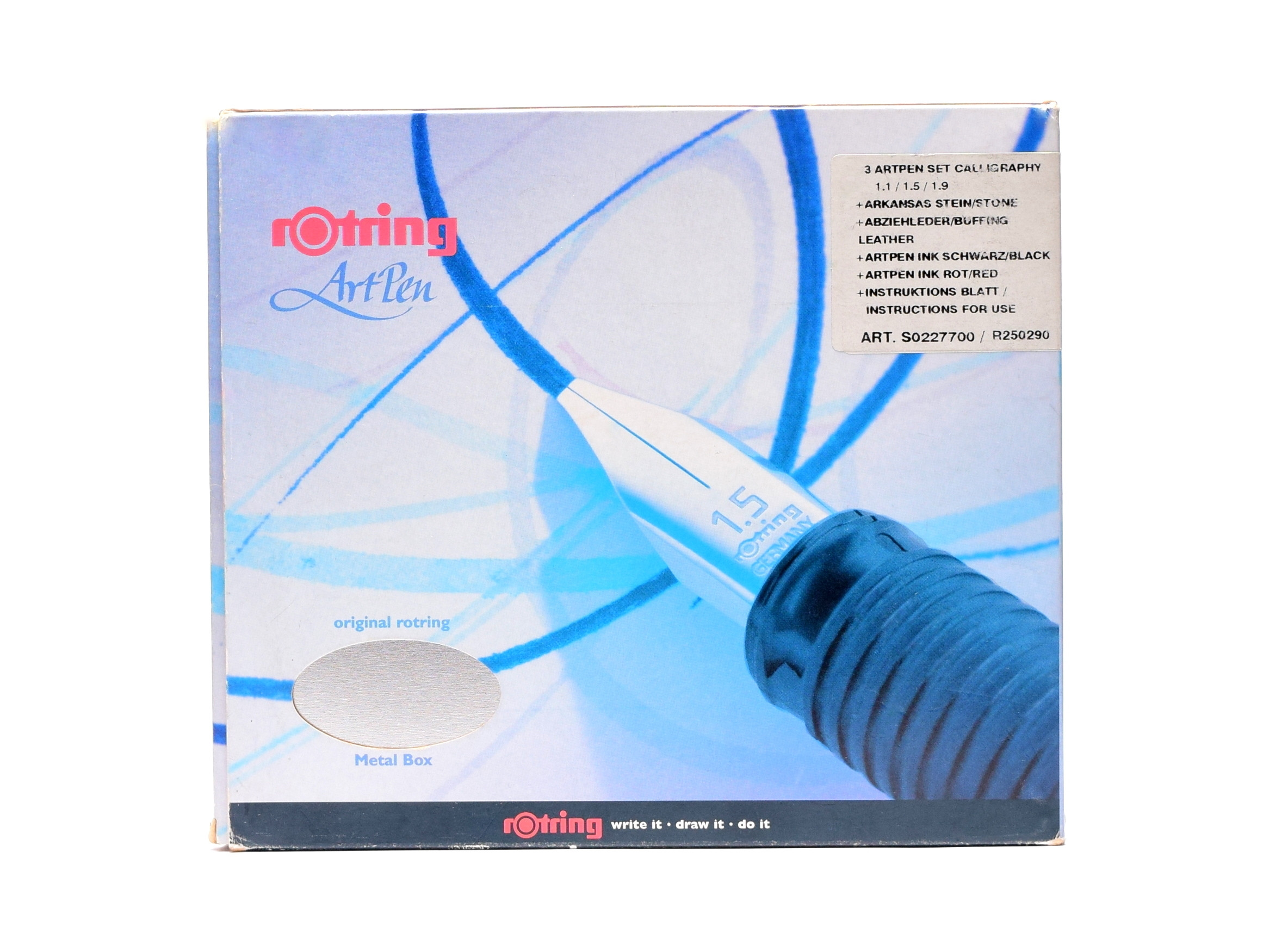 Vintage Rotring ArtPen Fountain Calligraphy Pen Set In Box w/ 12 ...