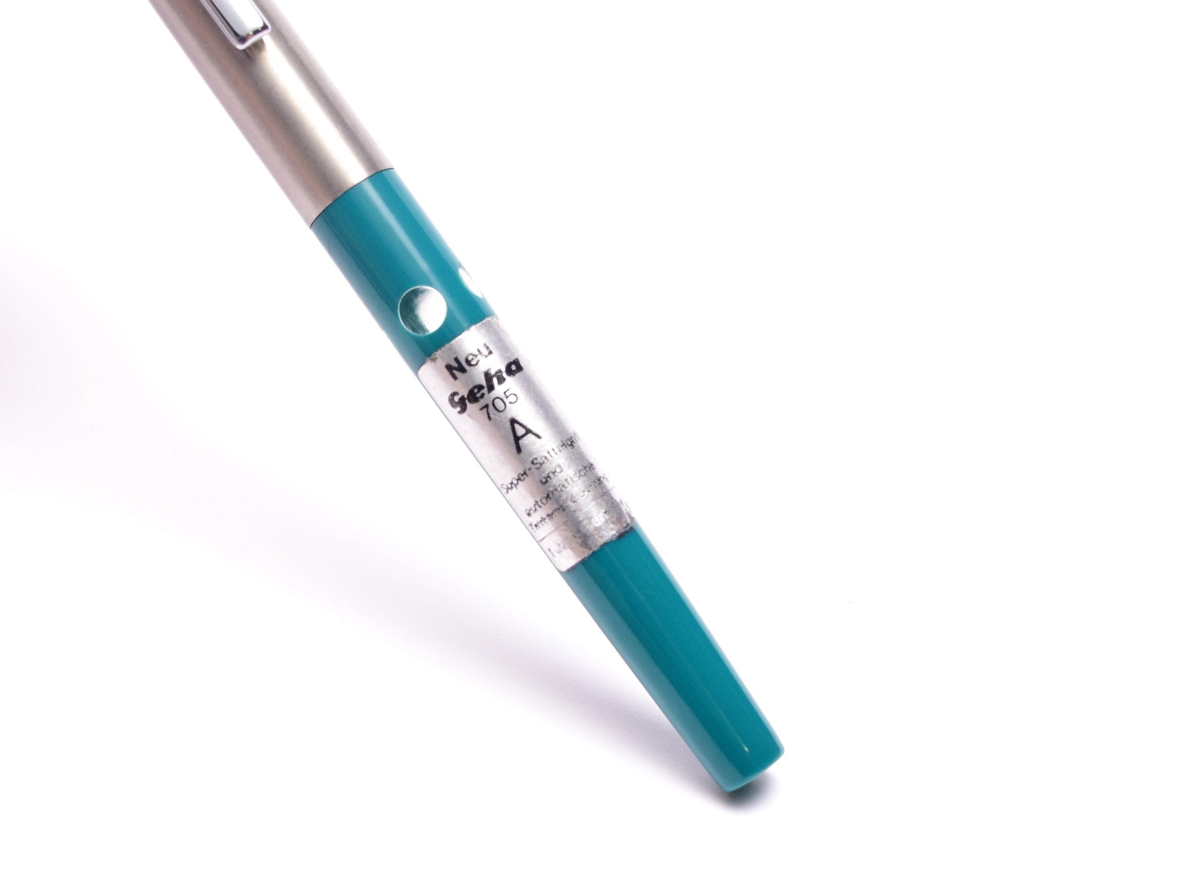 Vintage Geha 705 Turquoise Green & Silver Stainless Steel A Nib ...