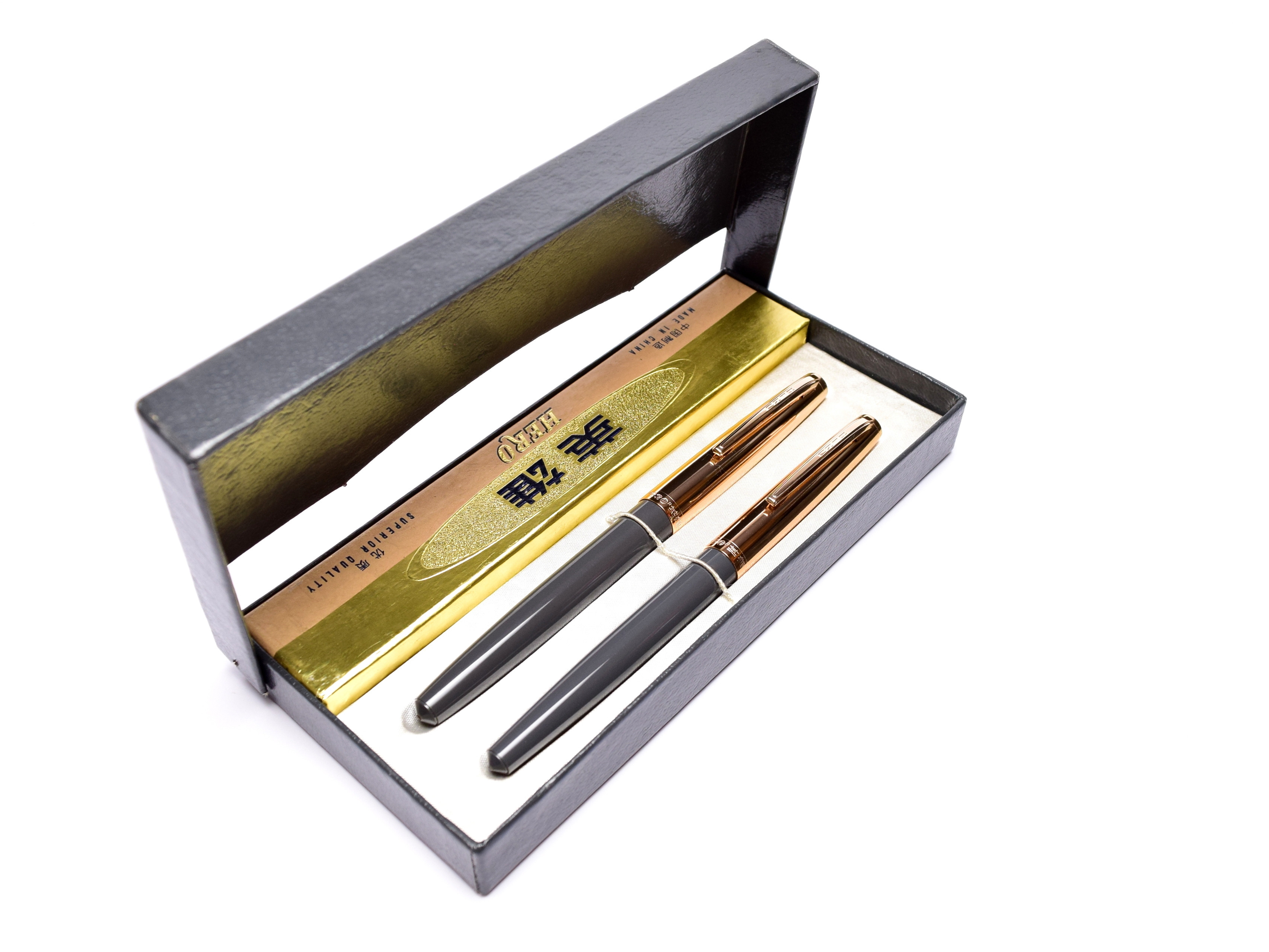 Hero 330 Arrow Aerometric Gray F Fine Hooded Nib Fountain & Ballpoint ...