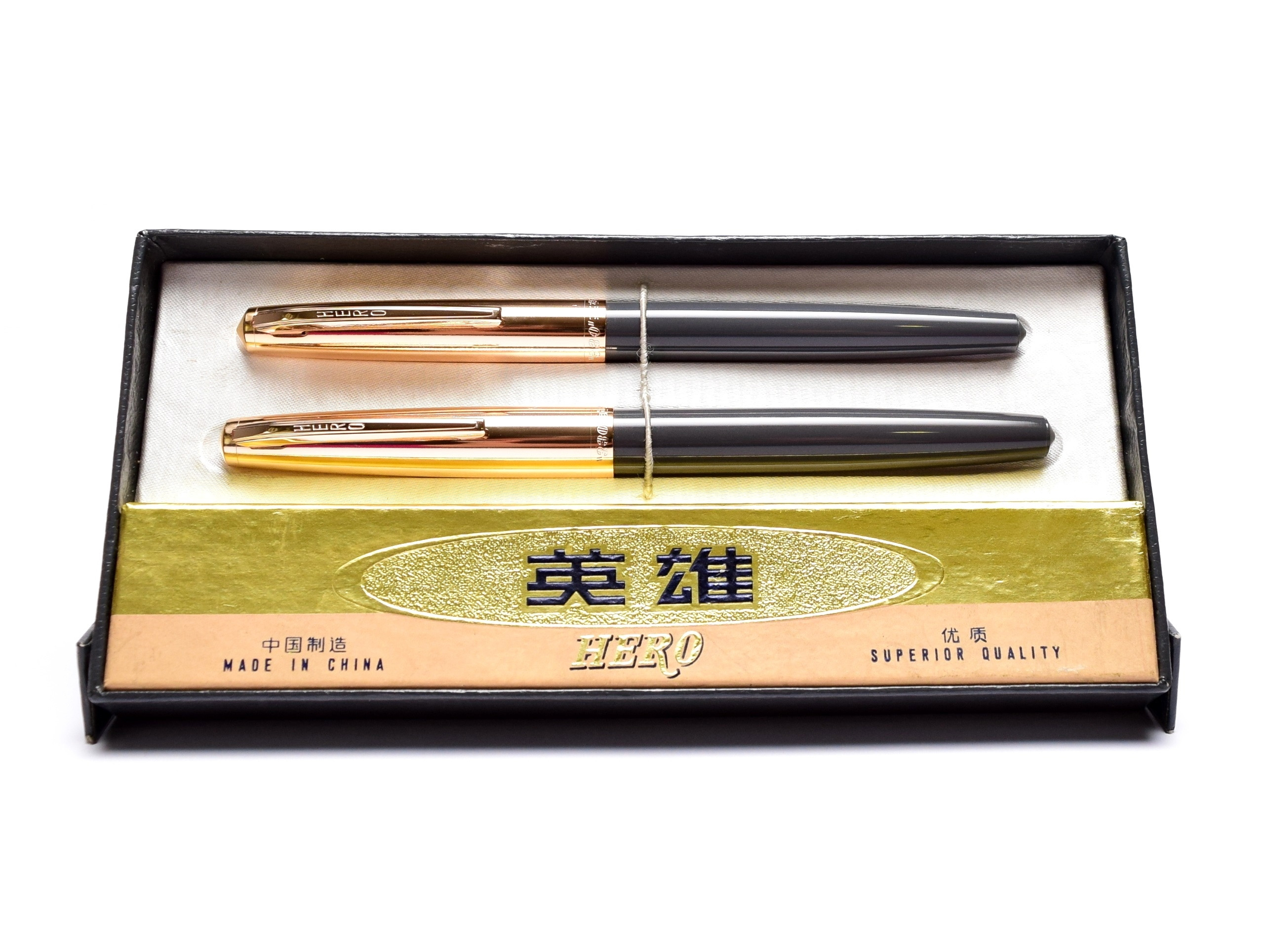 Hero 330 Arrow Aerometric Gray F Fine Hooded Nib Fountain & Ballpoint ...