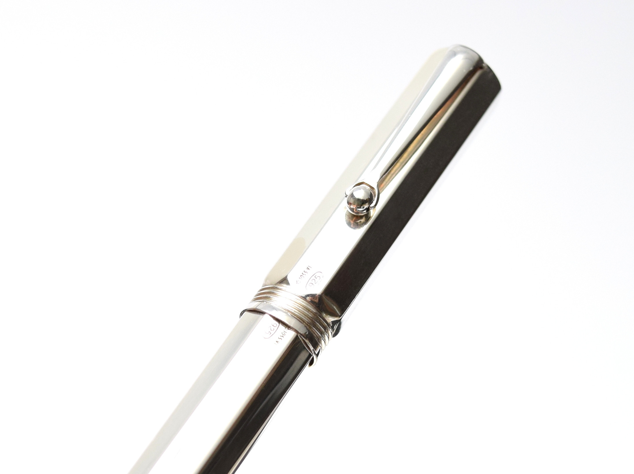 Stunning 1990s Montegrappa Reminiscence Solid 925 Sterling Silver & 14K ...