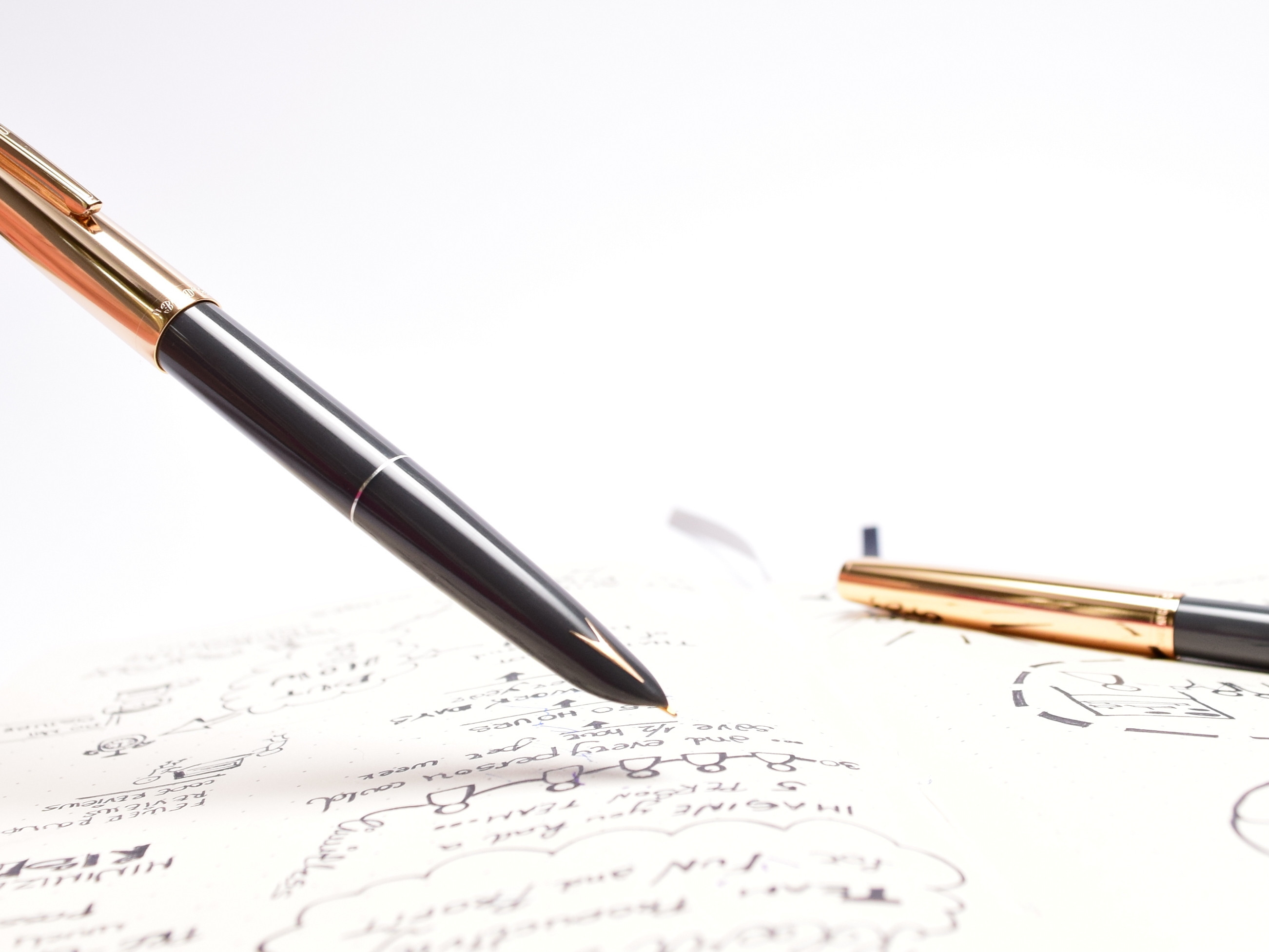 Hero 330 Arrow Aerometric Gray F Fine Hooded Nib Fountain & Ballpoint ...