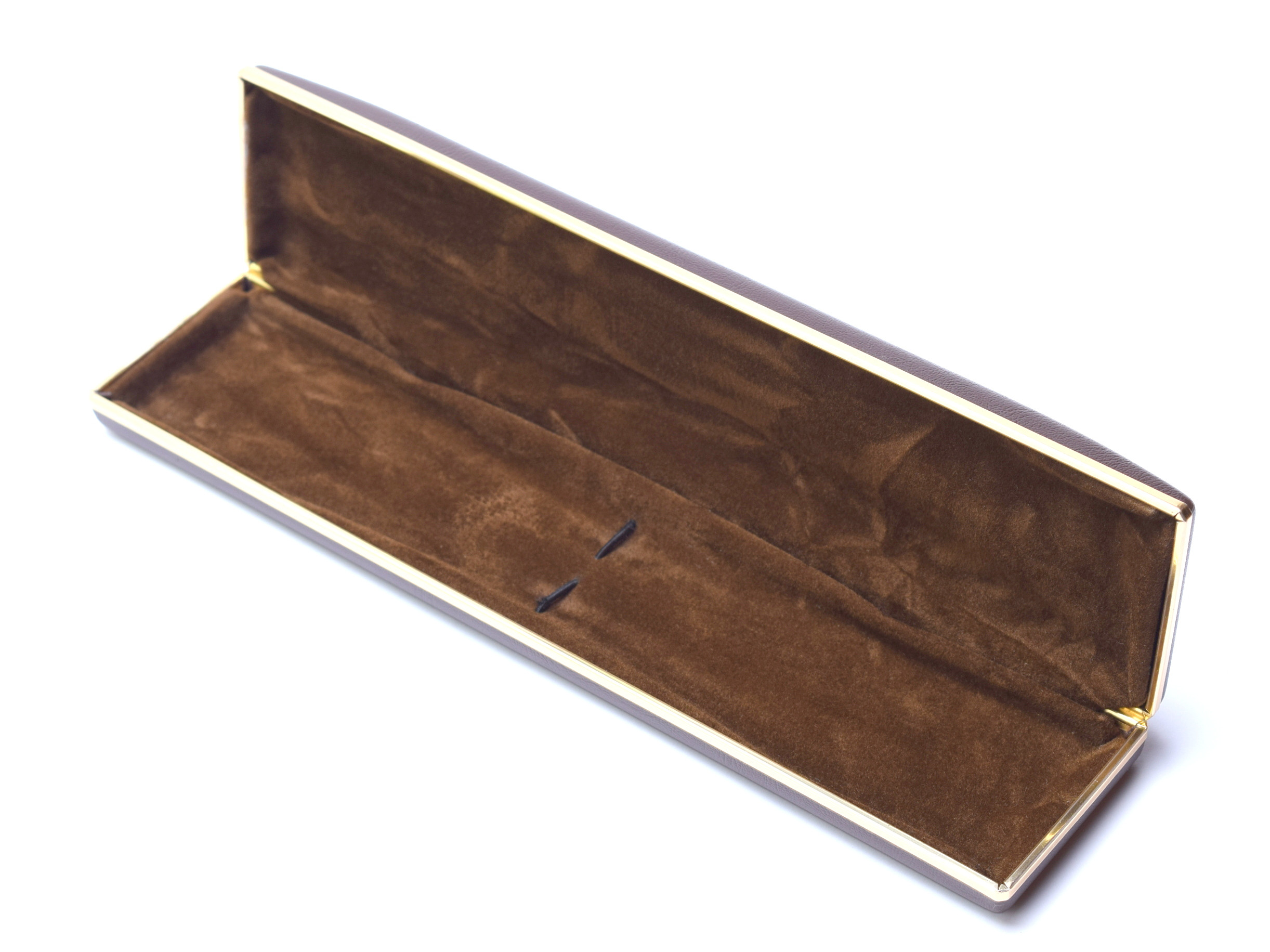Oversize 23cm Brown Leather and Velvet Display Presentation Box Case ...